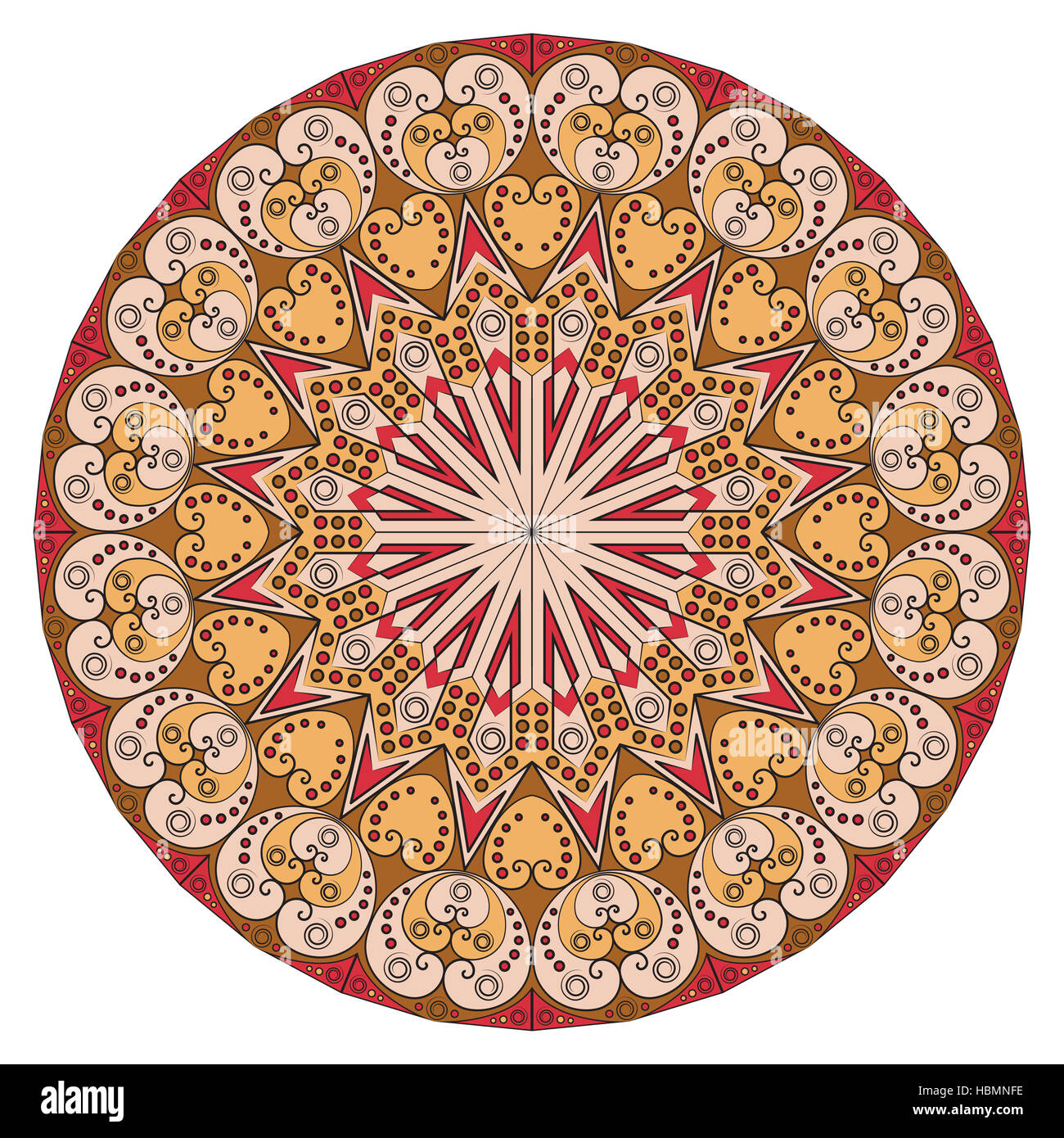 Colorful round ethnic pattern. Element for design Stock Photo - Alamy