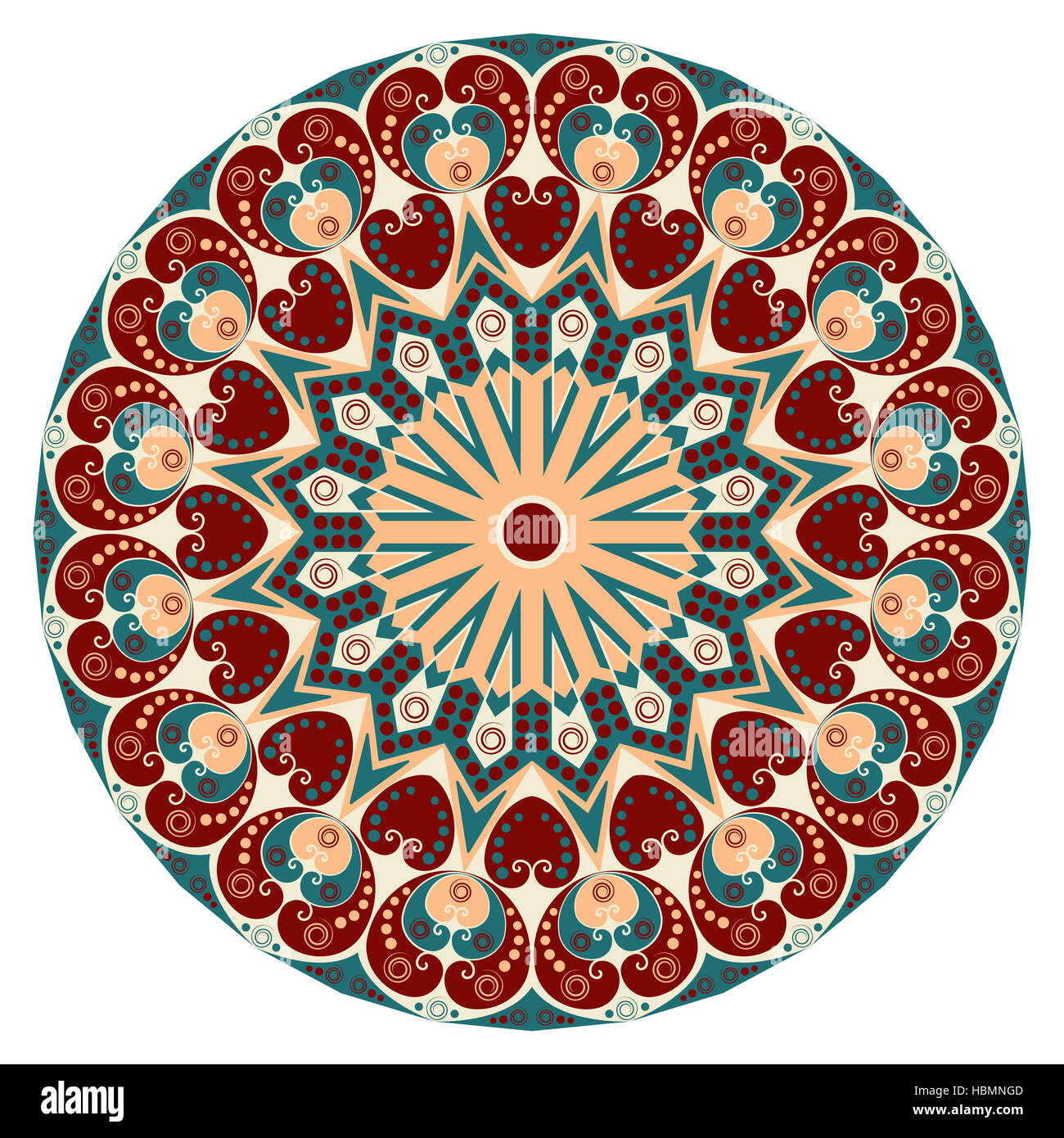 Colorful round ethnic pattern. Element for design Stock Photo - Alamy