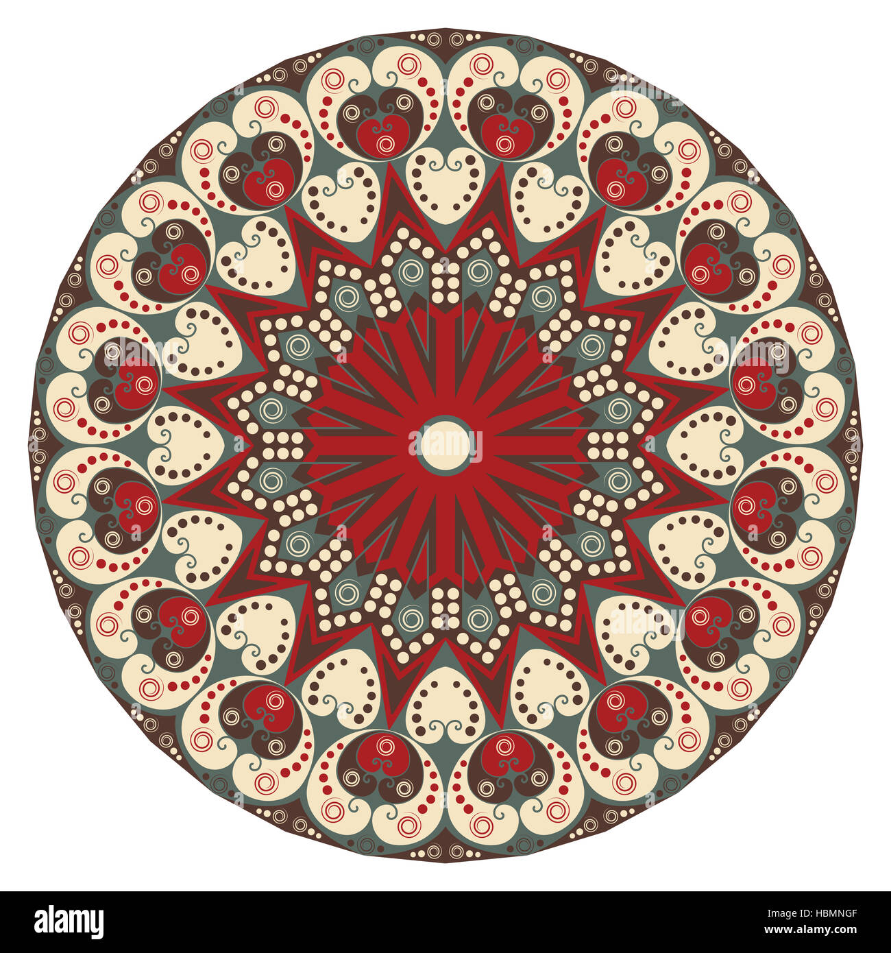 Colorful round ethnic pattern. Element for design Stock Photo - Alamy