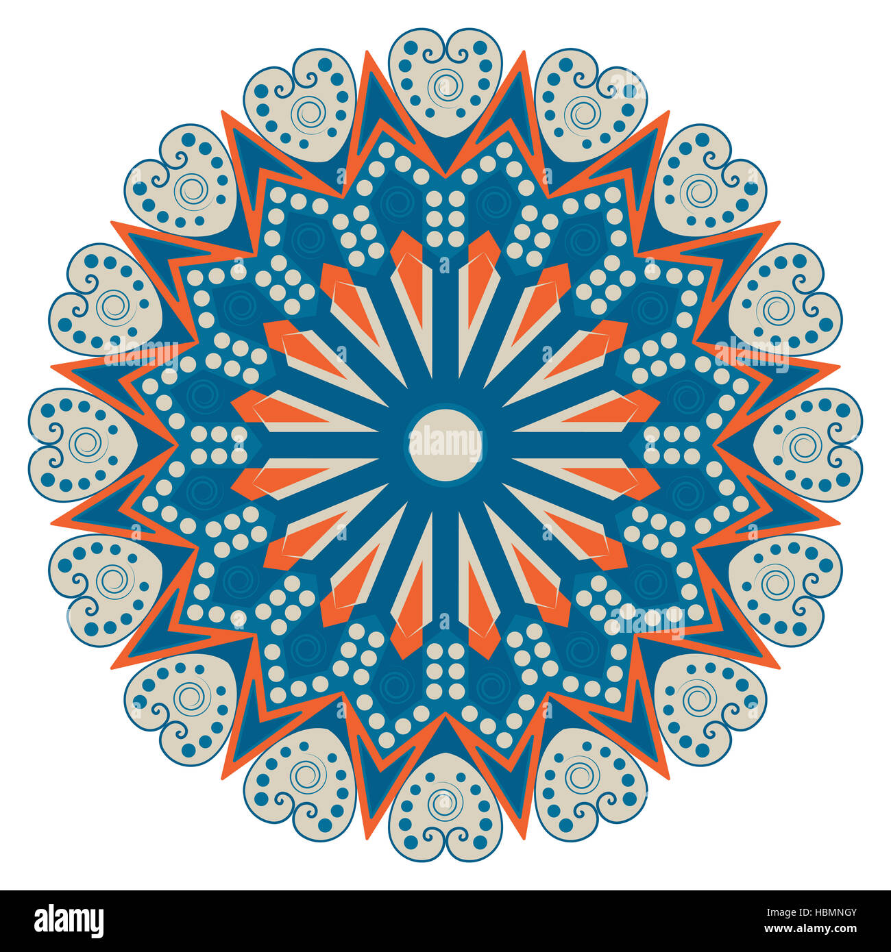 Colorful round ethnic pattern. Element for design Stock Photo - Alamy