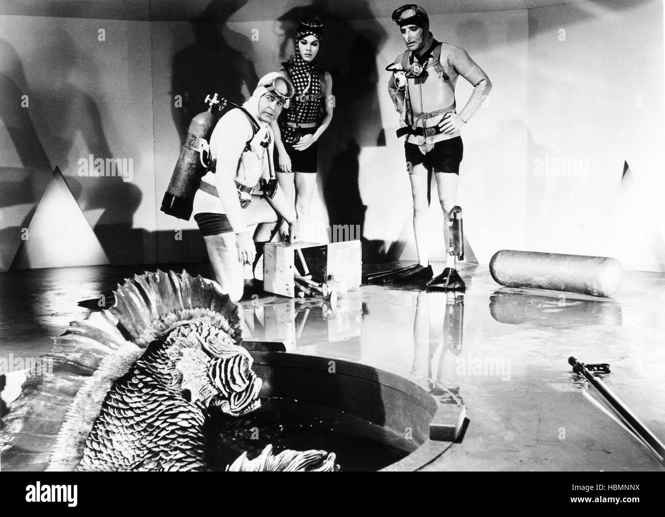 DESTINATION INNER SPACE, from left, Ron Burke, (in monster suit), Scott ...