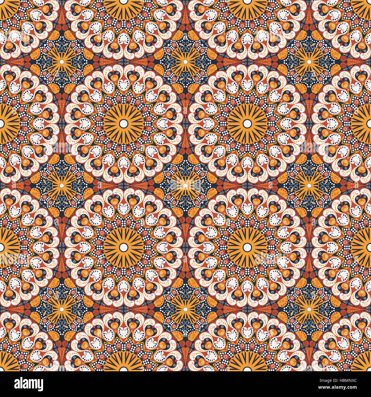 Vector seamless pattern. Colorful ethnic ornament. Arabesque style ...