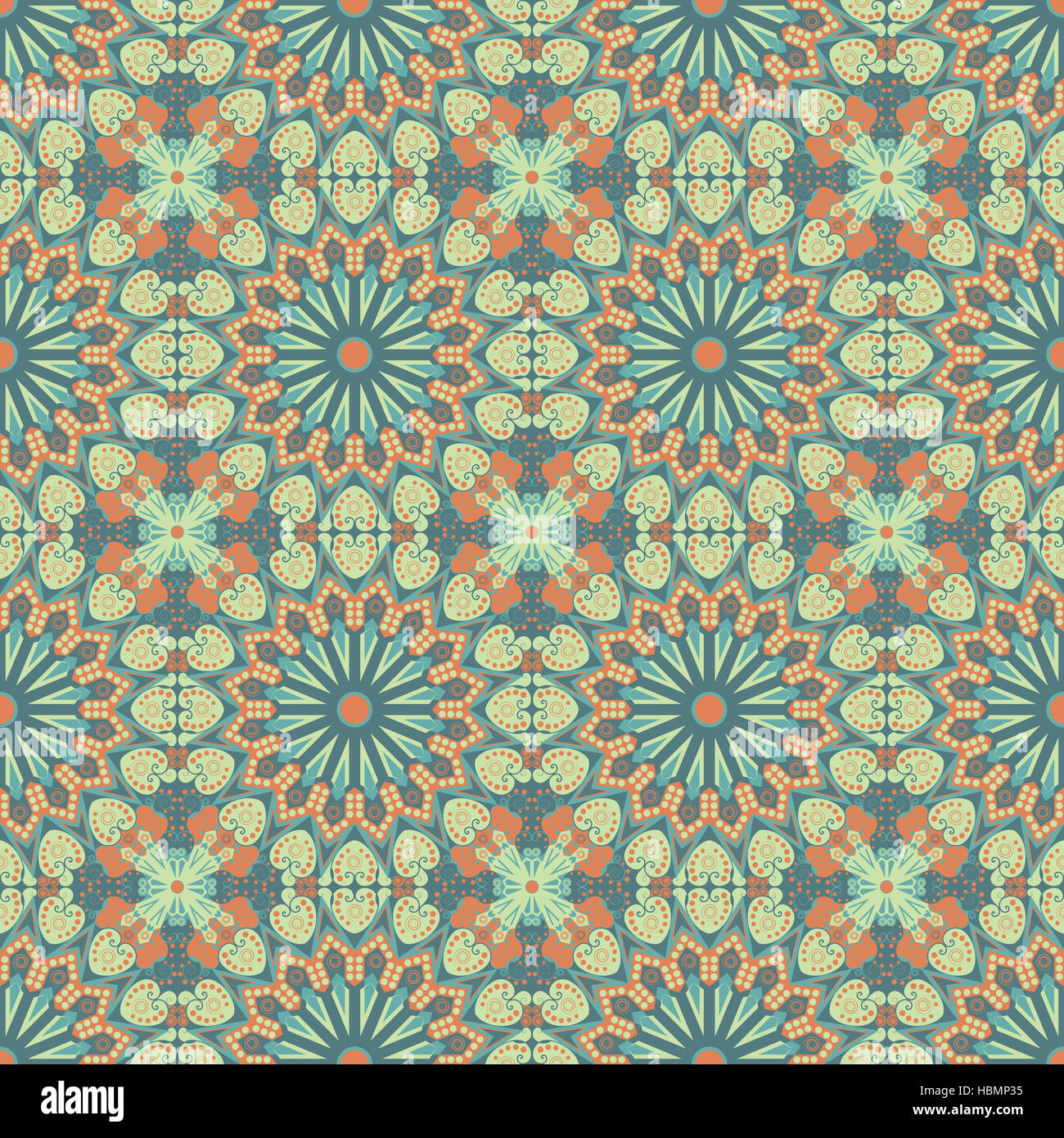 Vector seamless pattern. Colorful ethnic ornament. Arabesque style ...