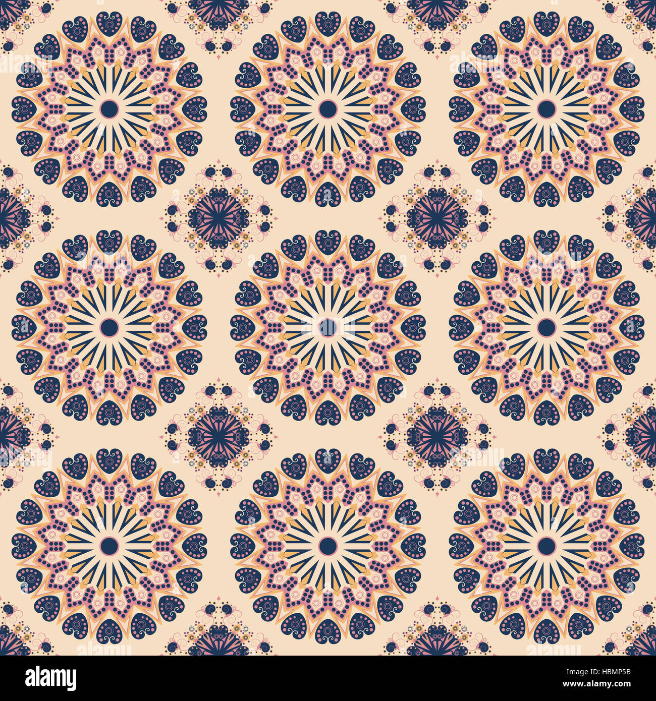 Vector seamless pattern. Colorful ethnic ornament. Arabesque style ...