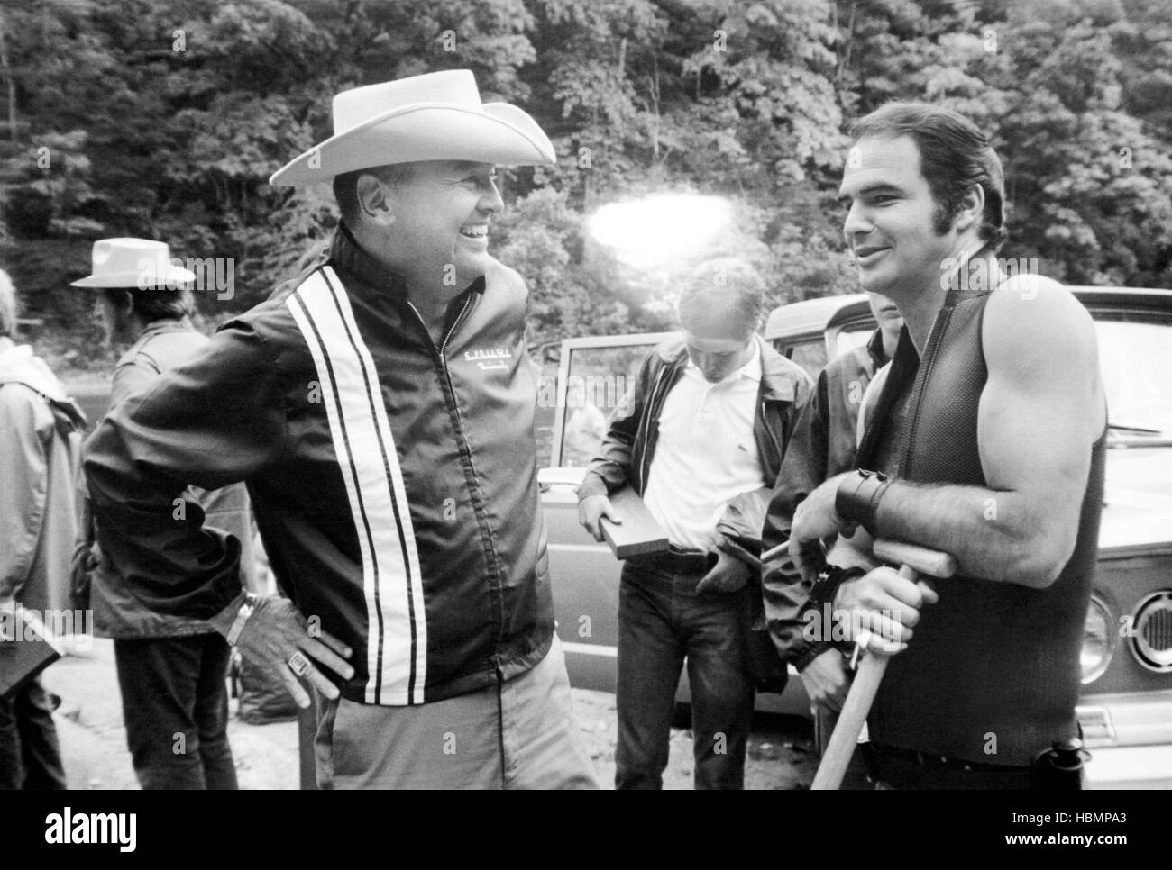 DELIVERANCE, from left: screenwriter/actor James Dickey, Burt Reynolds ...