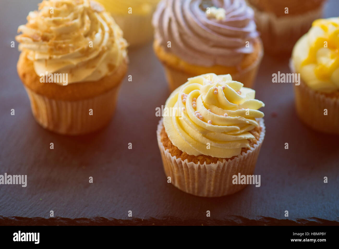 Cupcakes desert cream Stock Photo - Alamy