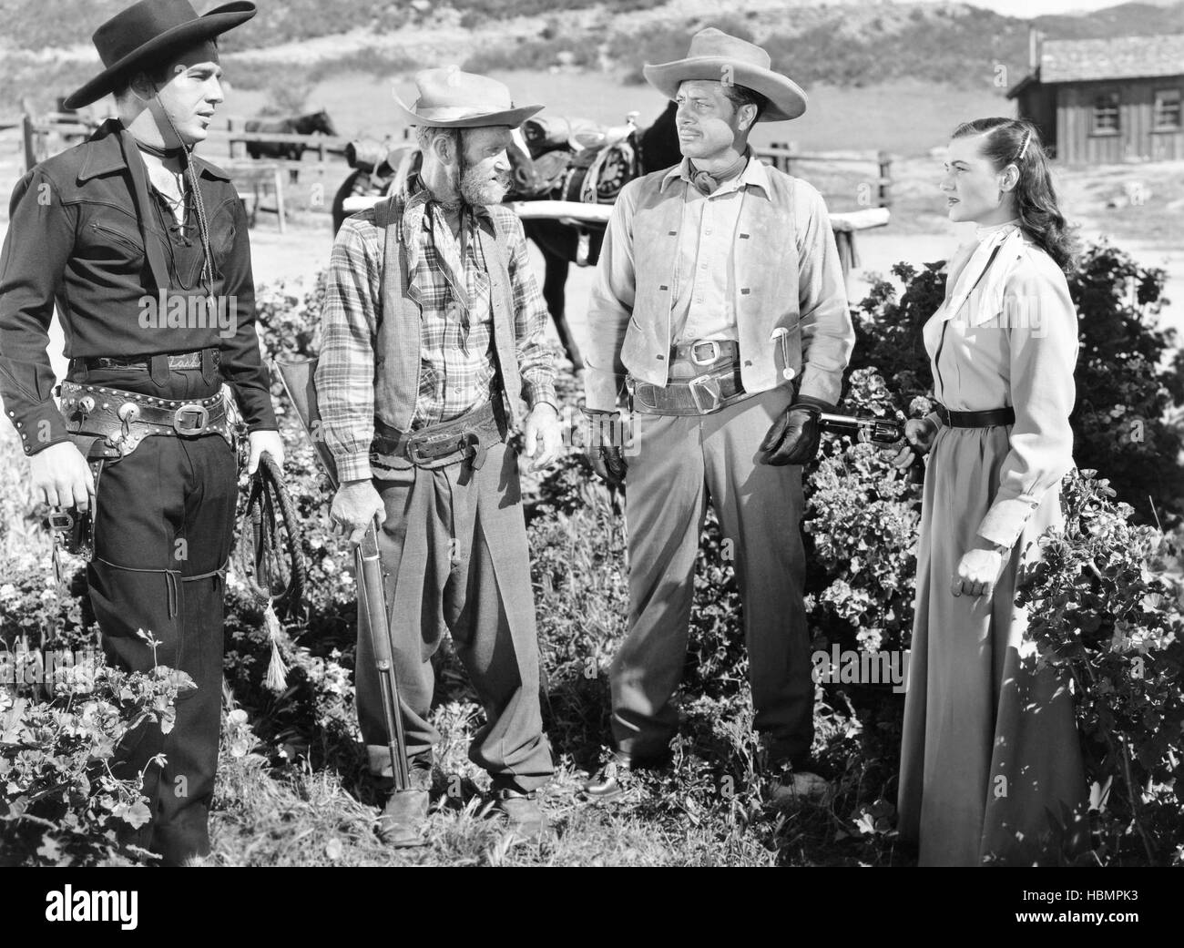 DEAD MAN'S GOLD, from left: Lash La Rue, Al St. John (aka Fuzzy St ...