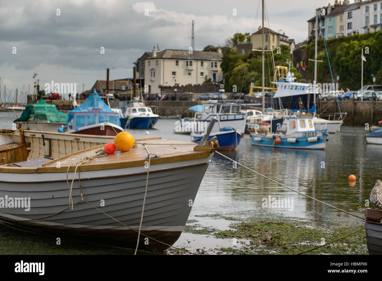 Boats in the harbor Stock Photo - Alamy
