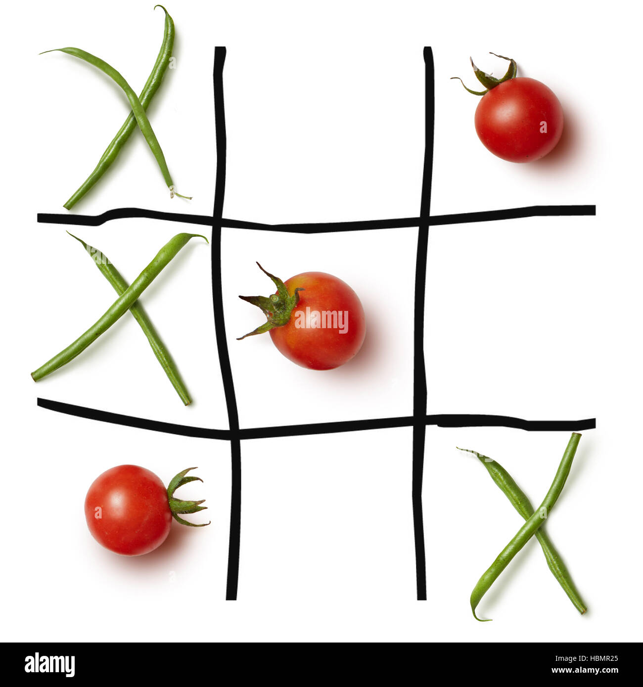 Food game Tic-tac-toe Stock Photo - Alamy