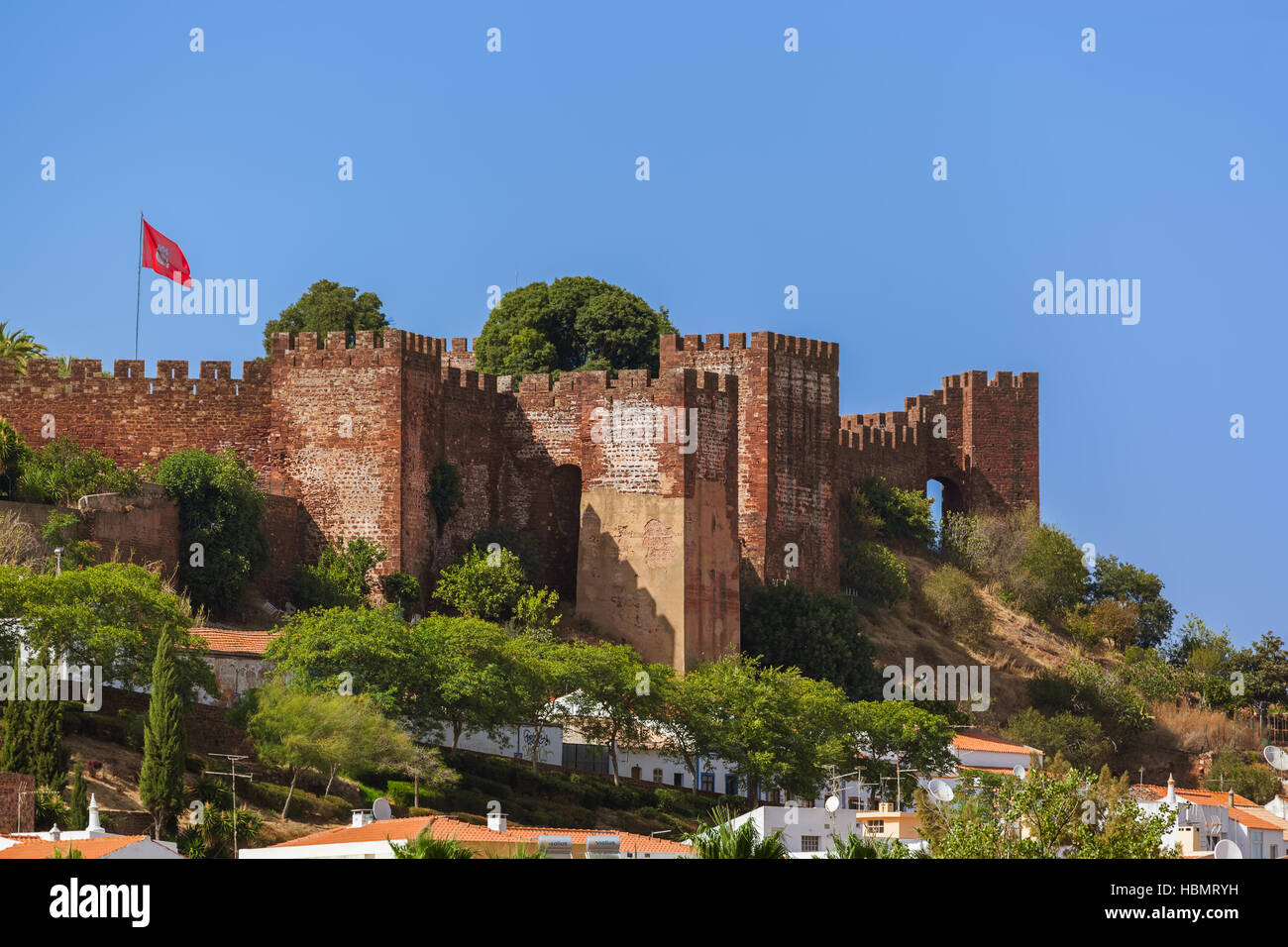 Castle in Silves town - Algarve Portugal Stock Photo - Alamy