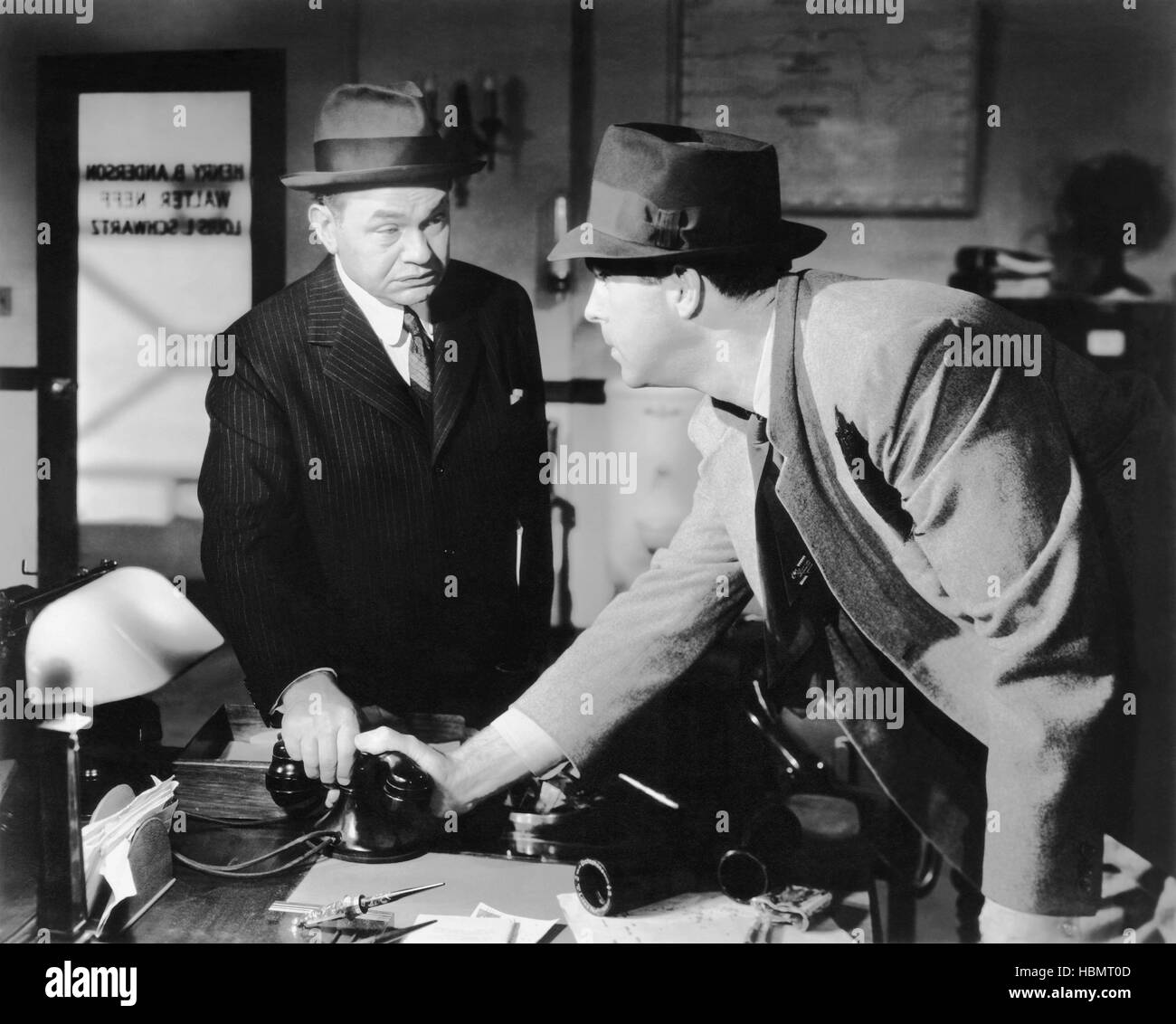 DOUBLE INDEMNITY, from left, Edward G. Robinson, Fred MacMurray, 1944 ...