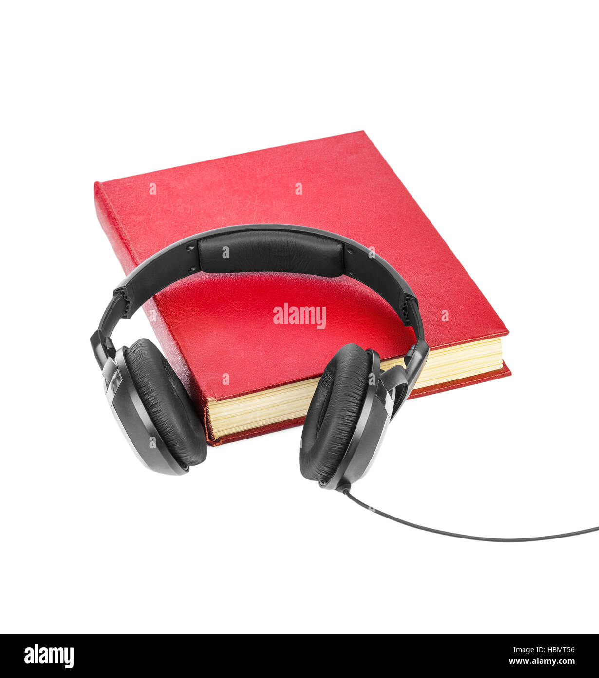 Headphones and book Stock Photo - Alamy