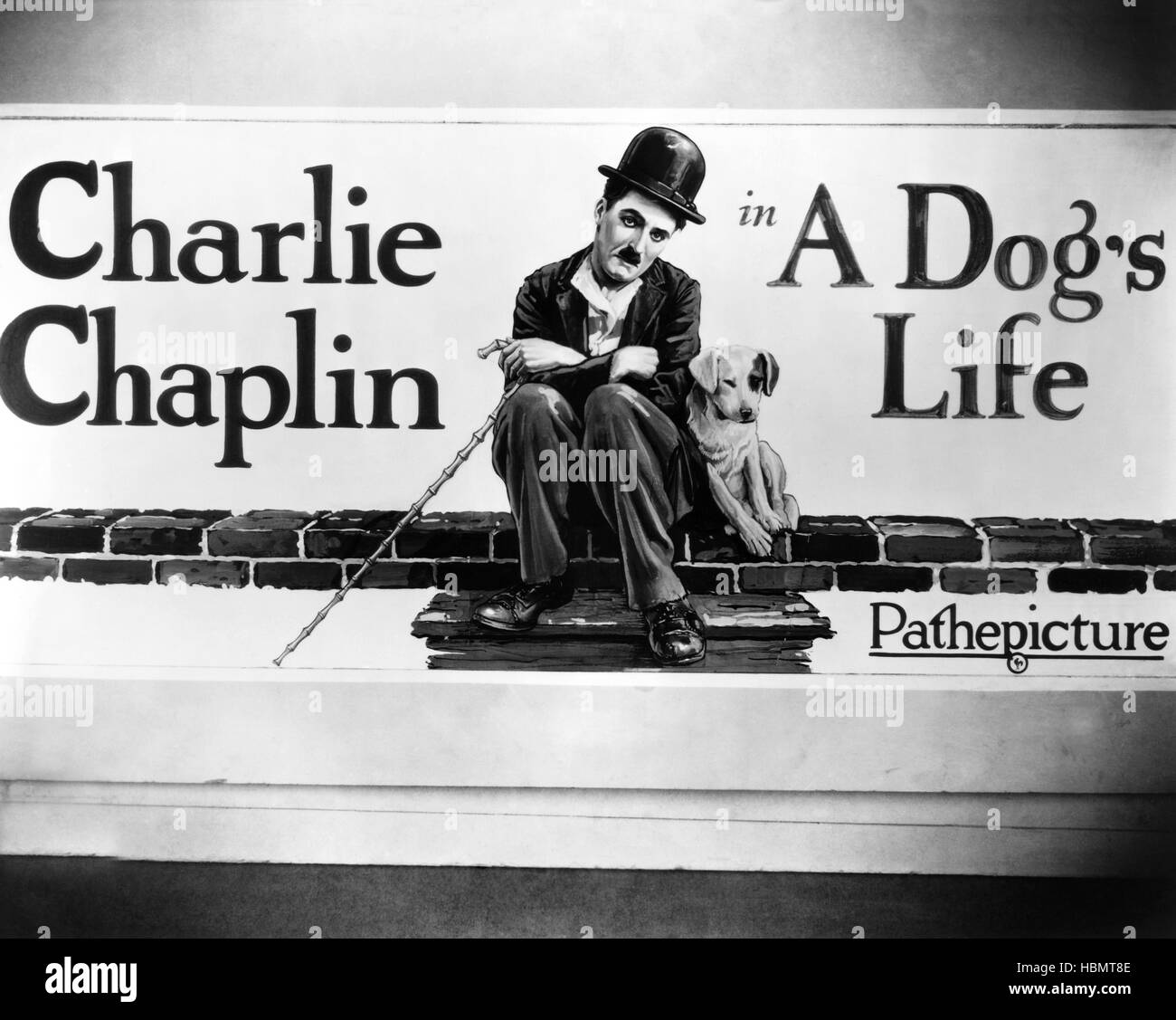 A DOG'S LIFE, Charlie Chaplin with 'Mut' the dog, poster art, 1918 ...