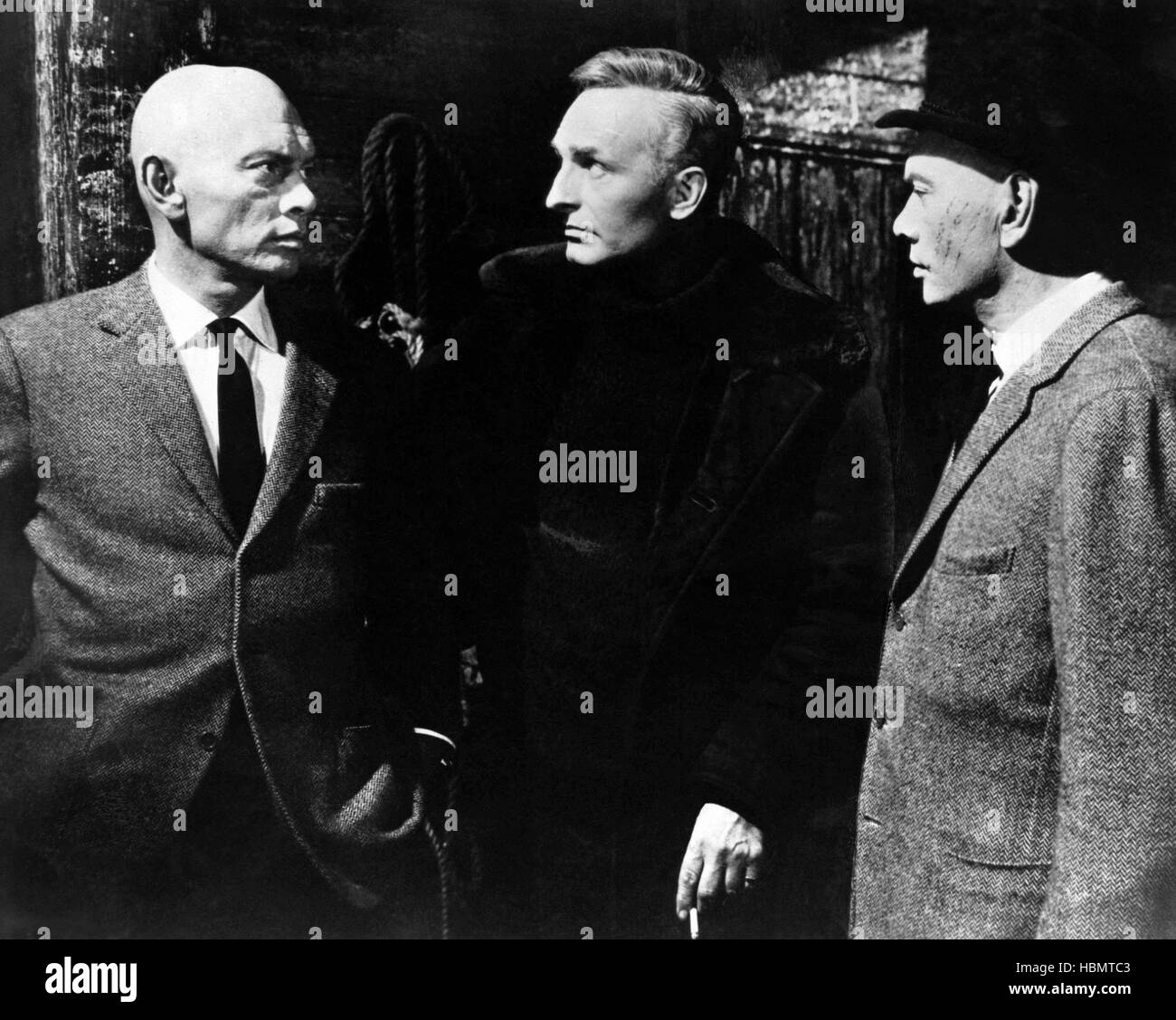 THE DOUBLE MAN, Yul Brynner, (left and right), Anton Diffring, 1967 ...
