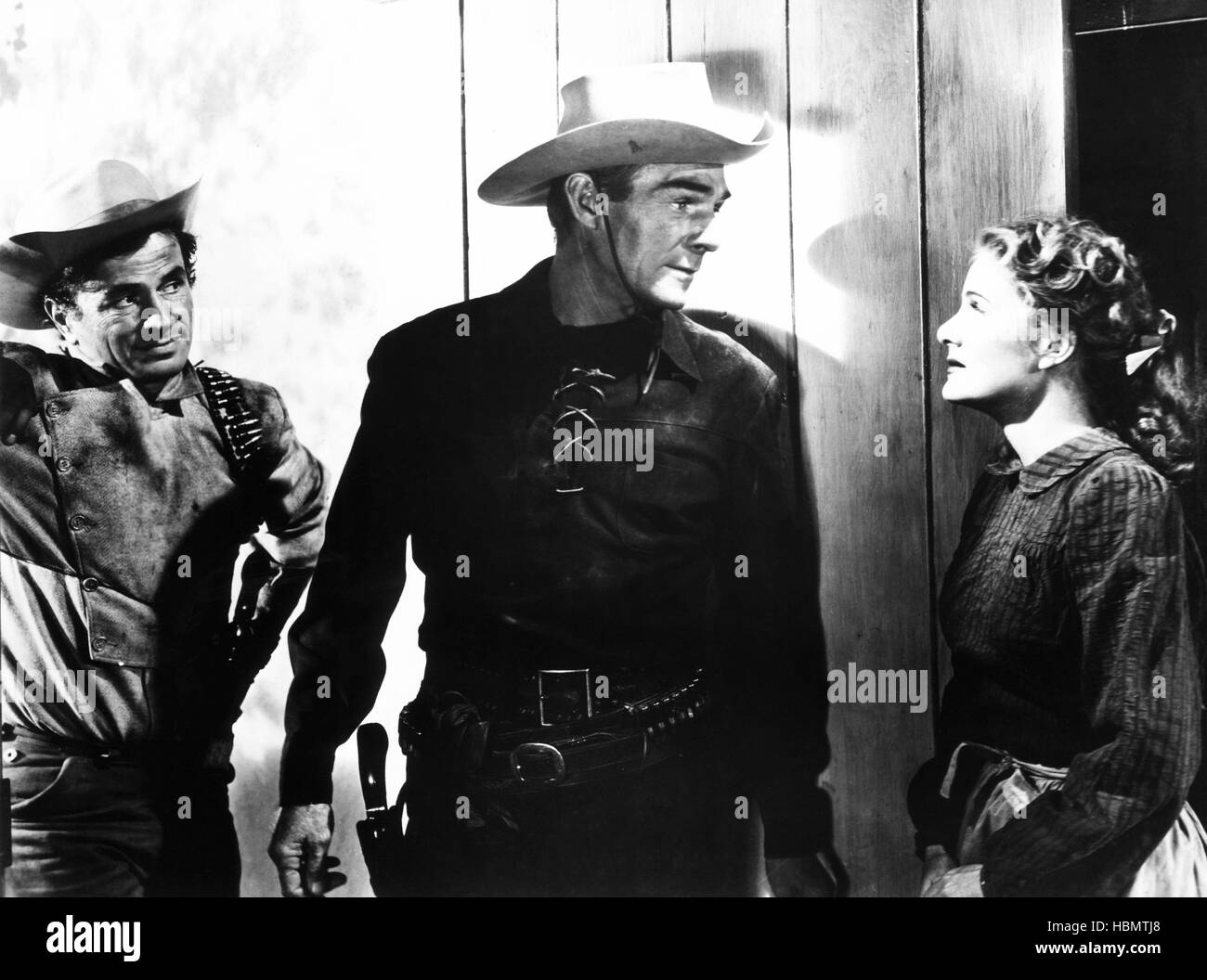 THE DOOLINS OF OKLAHOMA, from left: Noah Beery Jr., Randolph Scott ...