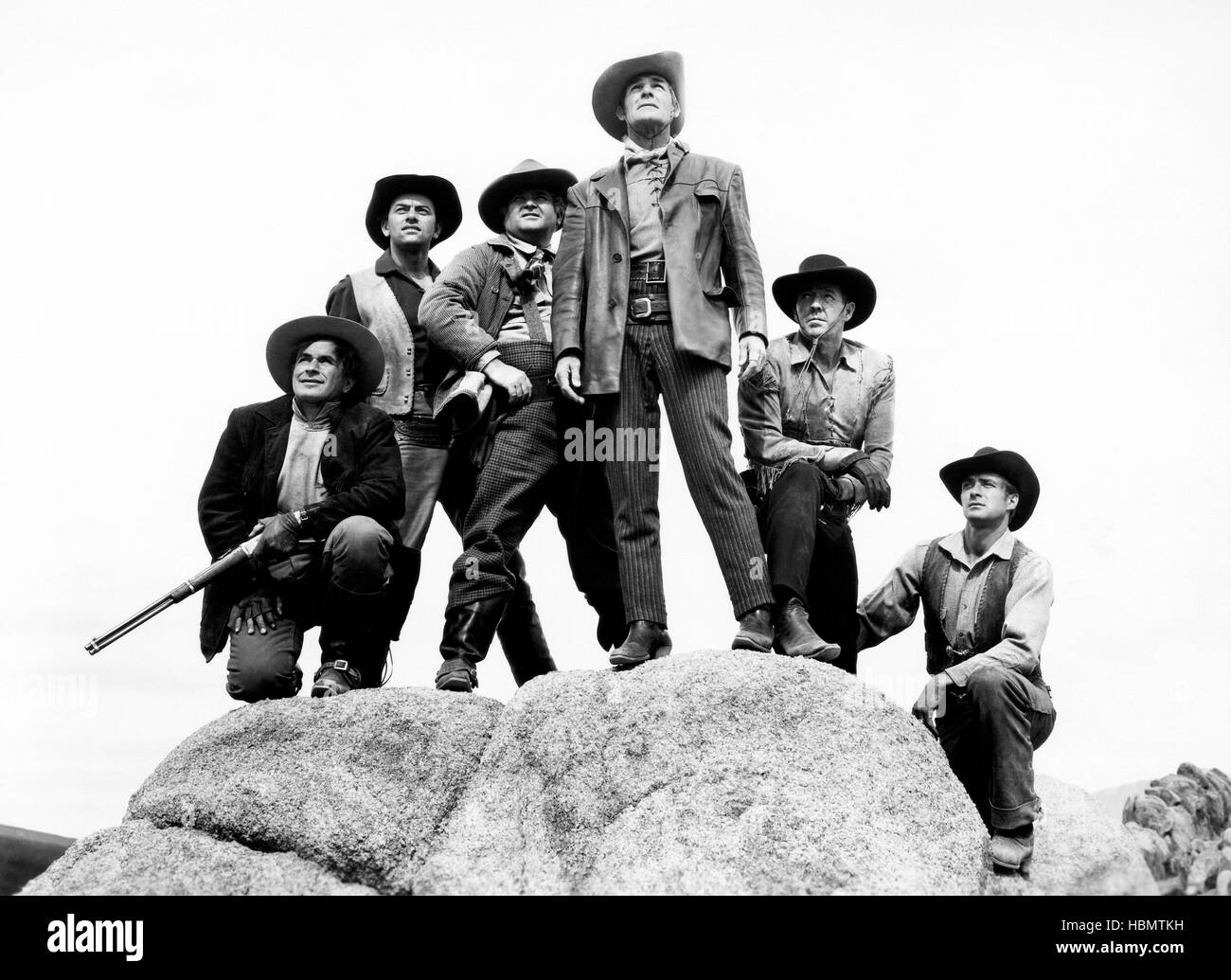 THE DOOLINS OF OKLAHOMA, from left: Noah Beery Jr., John Ireland ...