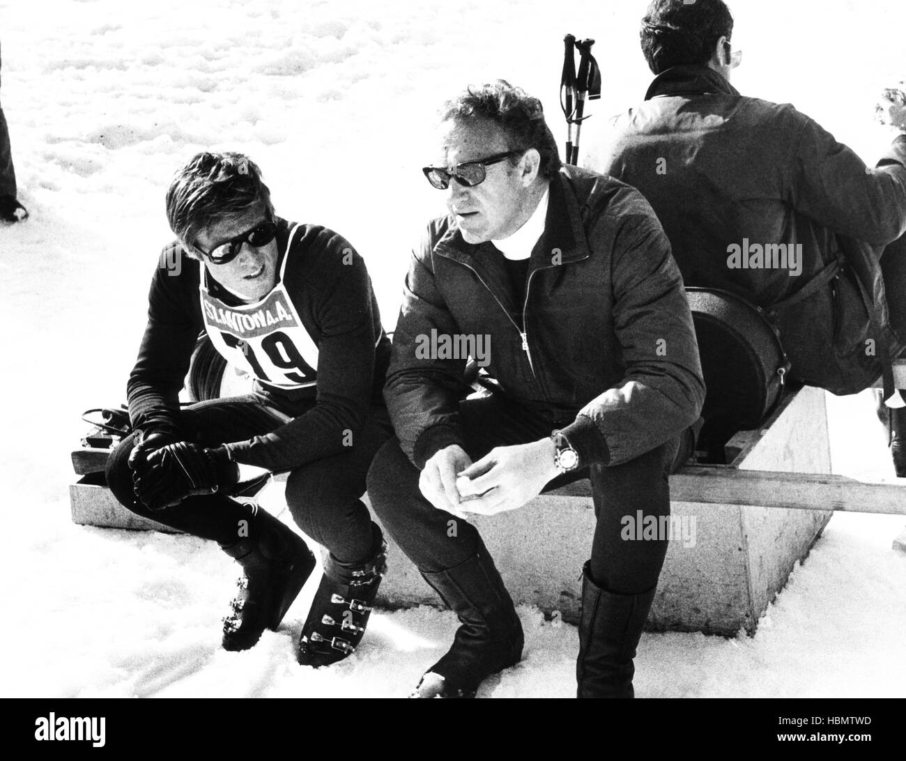 DOWNHILL RACER, from left: Robert Redford, Gene Hackman, 1969 Stock ...
