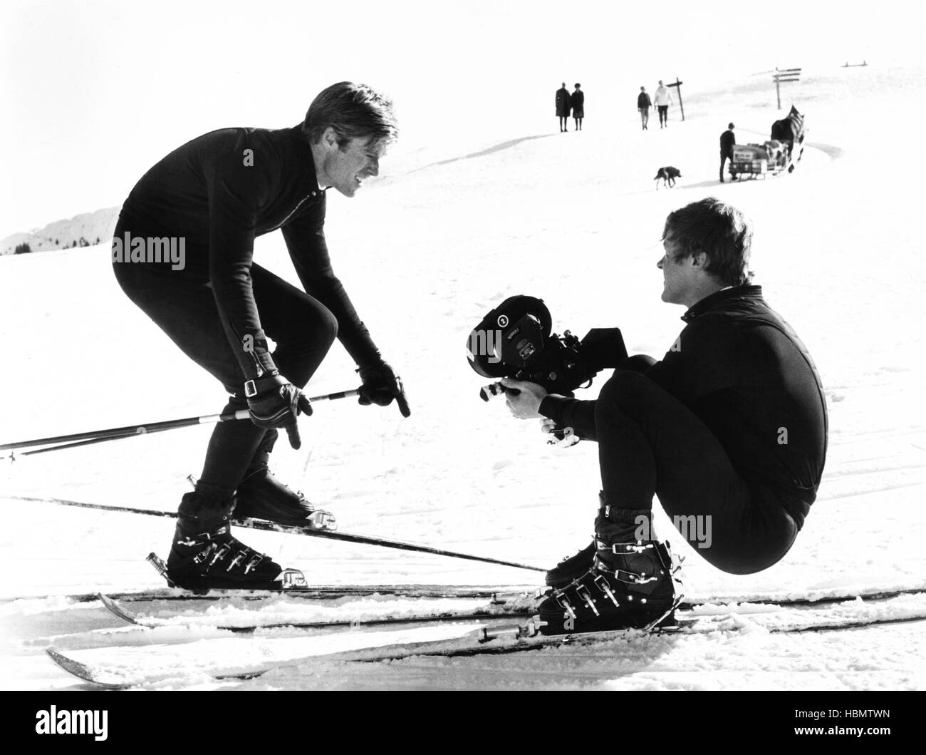 DOWNHILL RACER, from left: Robert Redford, director Michael Ritchie on ...