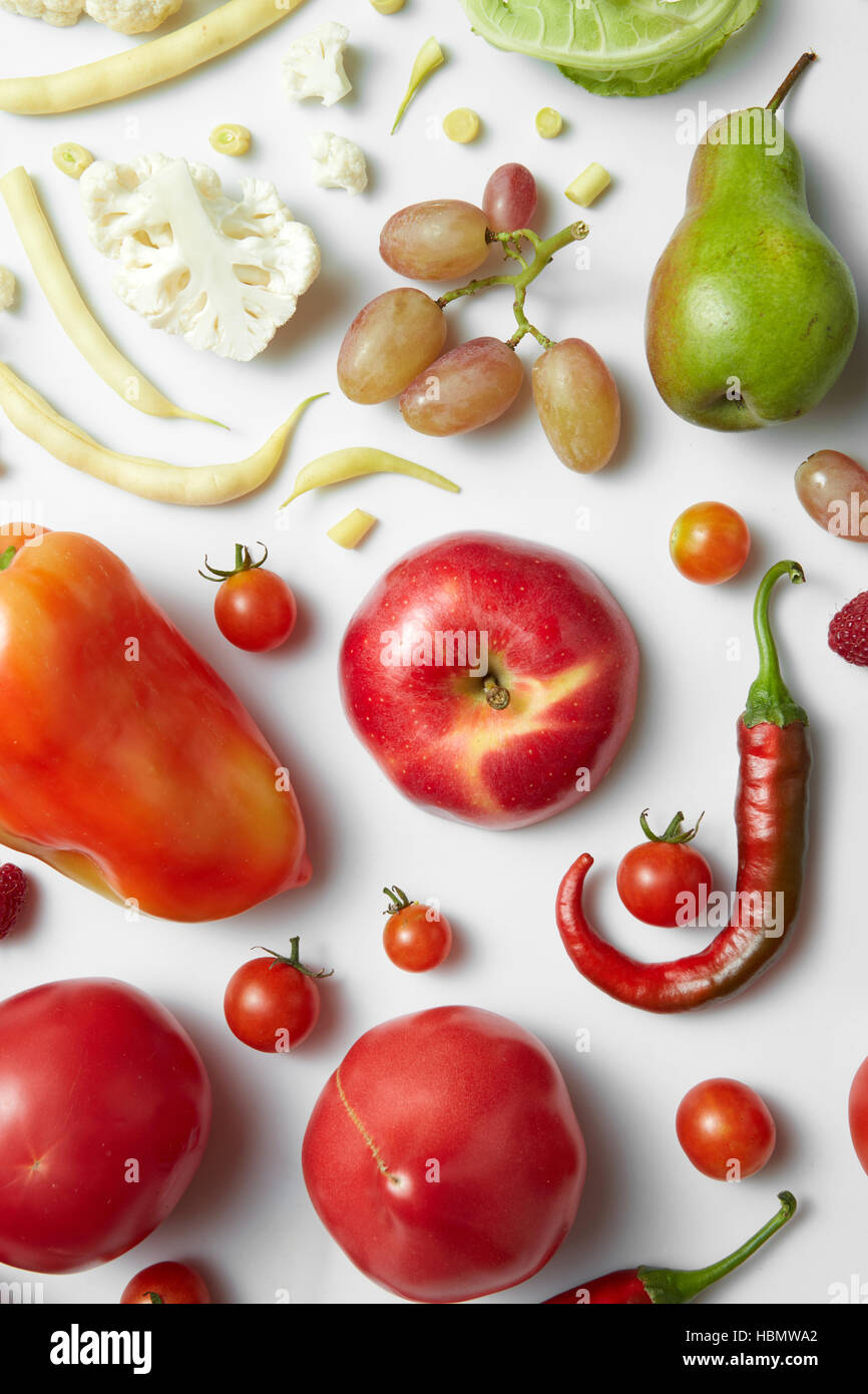 Healthy food on a white background Stock Photo - Alamy