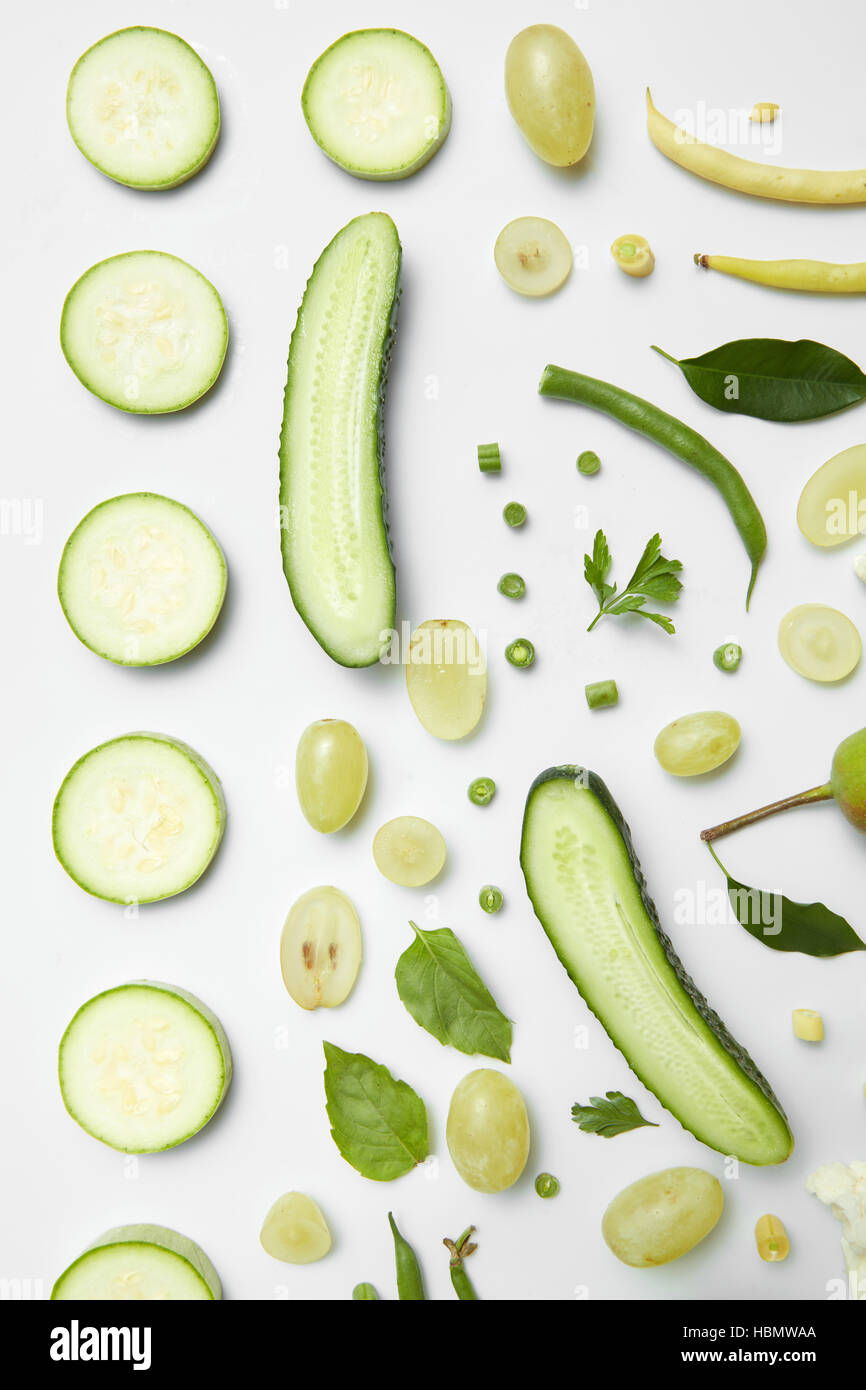 Closeup different greens vegetables hi-res stock photography and images ...