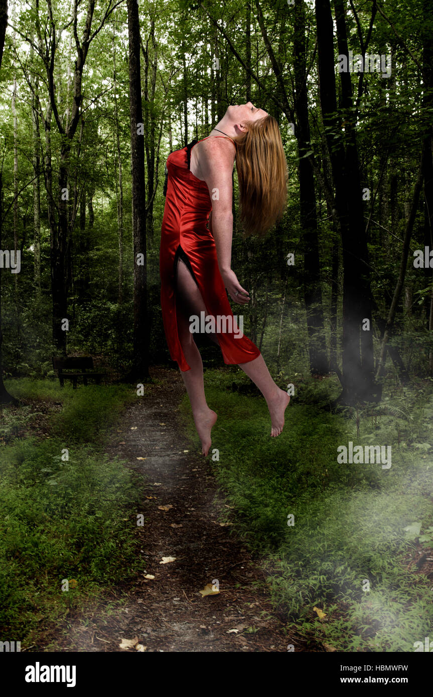 Beautiful Floating woman Stock Photo - Alamy