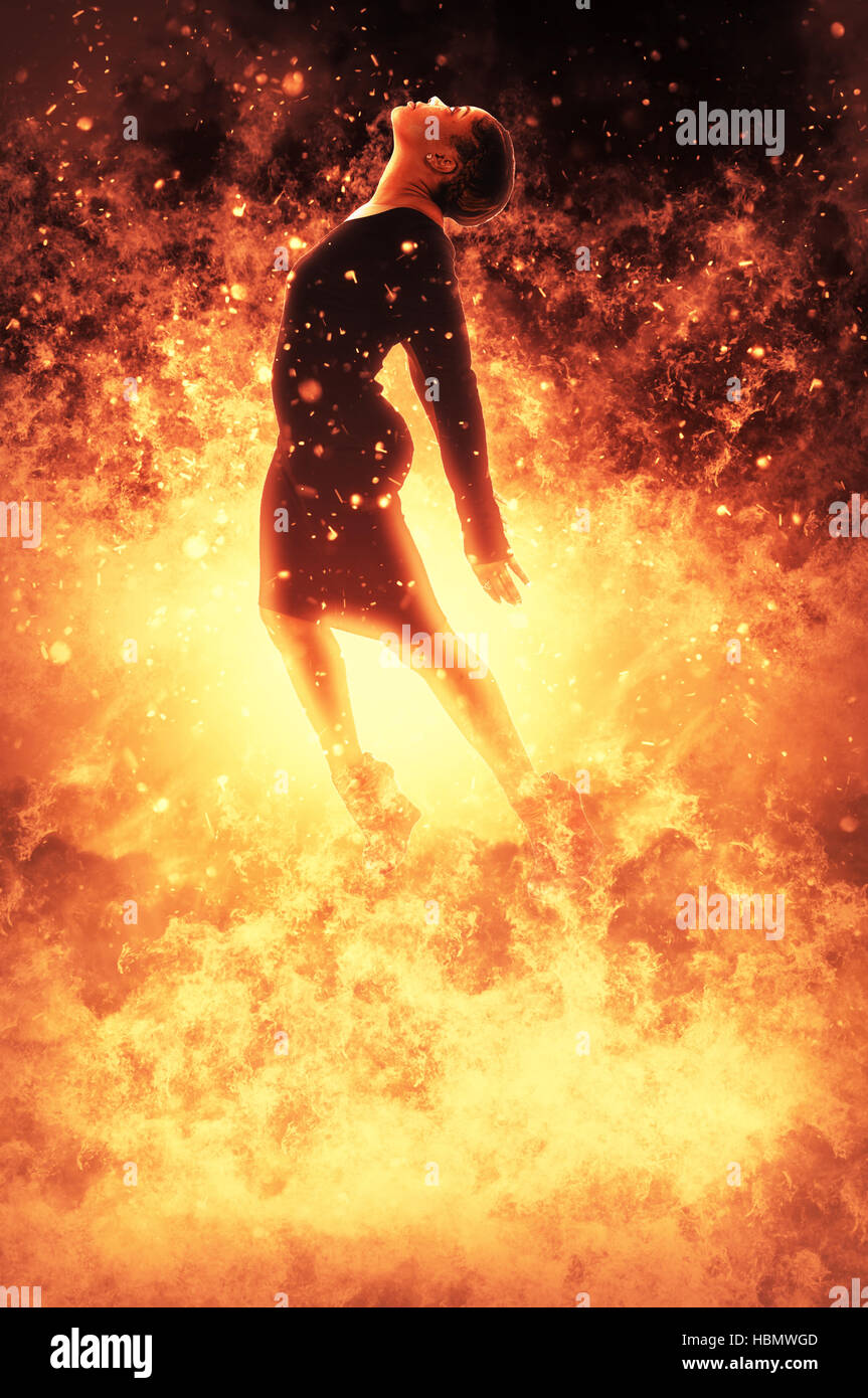 Beautiful Floating woman Stock Photo - Alamy