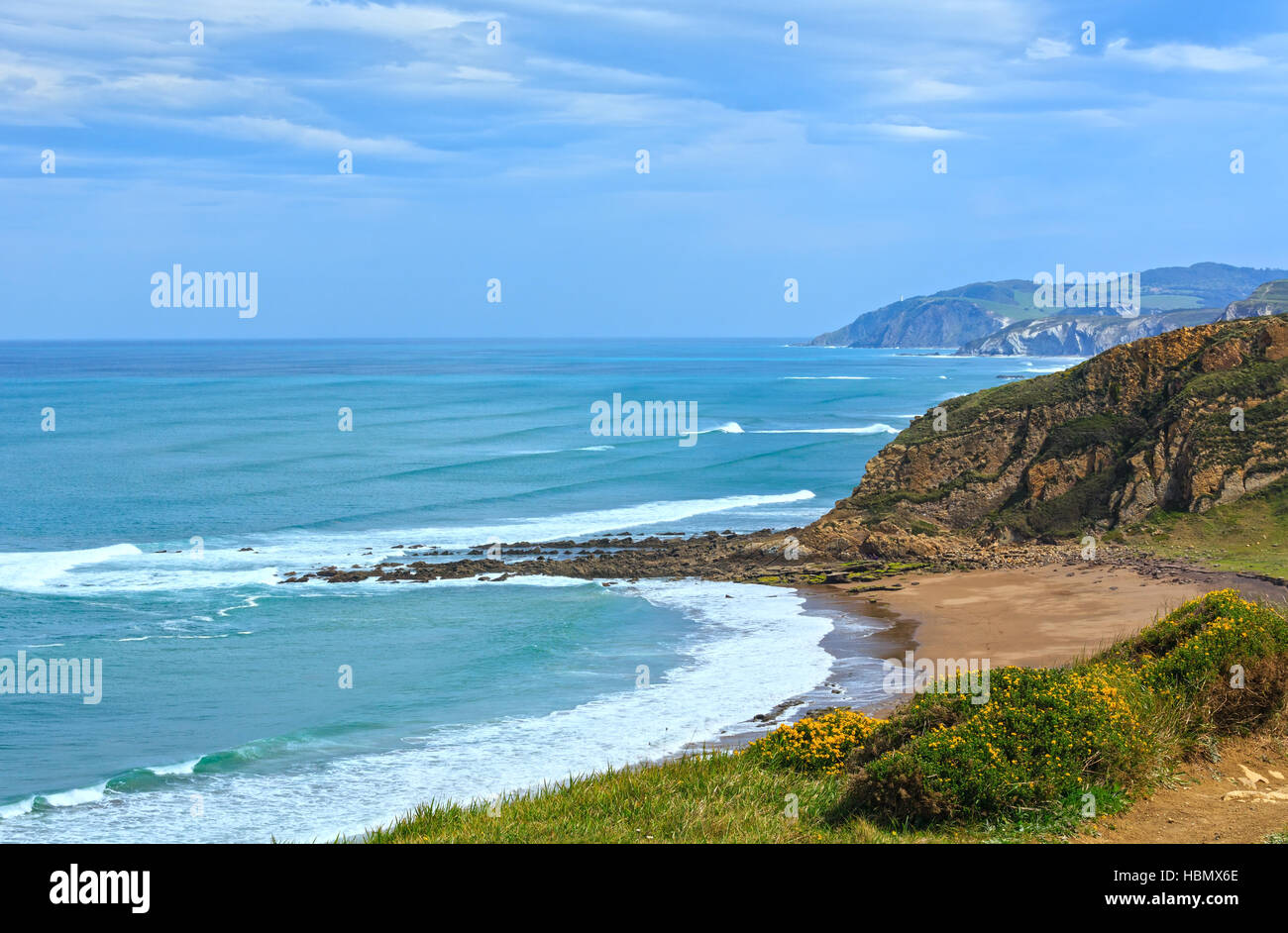 Azkorri beach view hi-res stock photography and images - Alamy