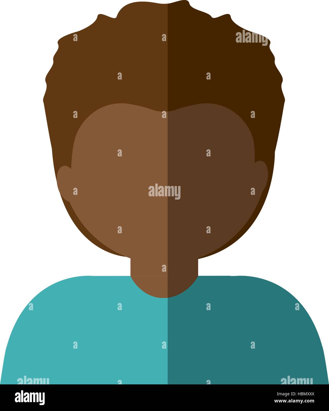 half body man brunette in gradient vector illustration Stock Vector ...