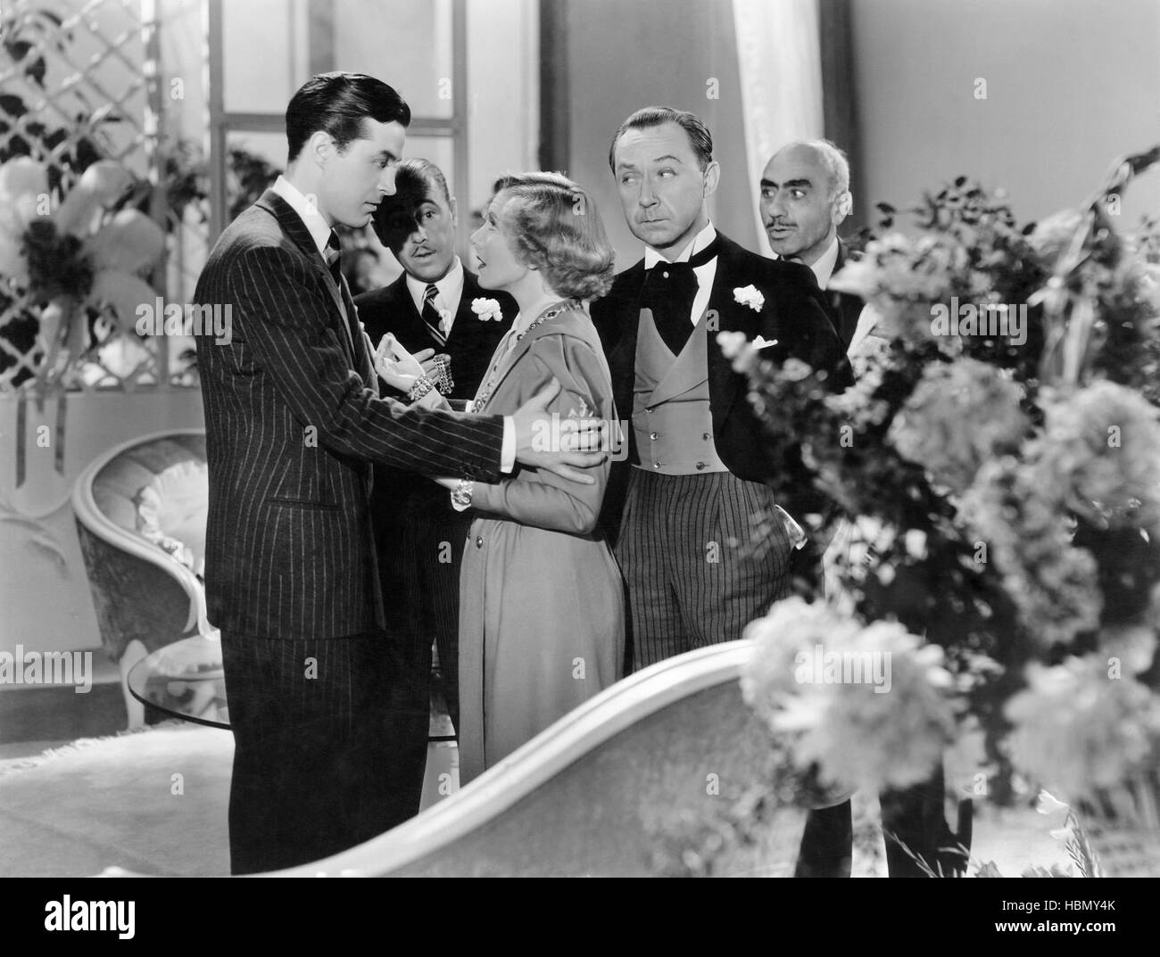 EASY LIVING, from left: Ray Milland, Hal K. Dawson, Jean Arthur, Franklin Pangborn, 1937 Stock ...