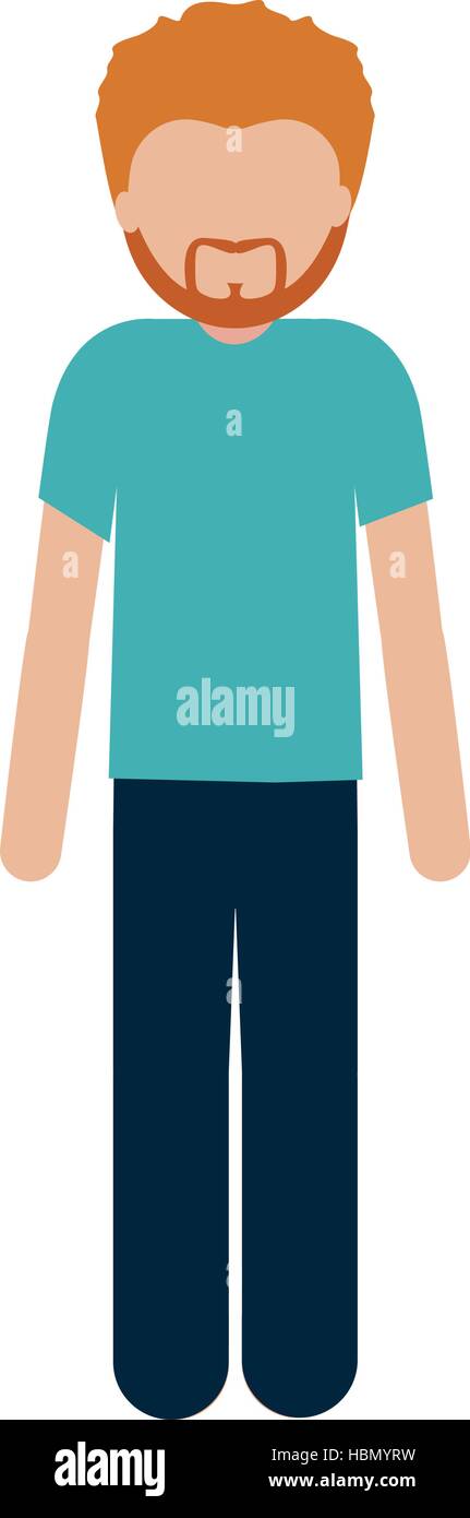 red hair man young with formal suit vector illustration Stock Vector ...