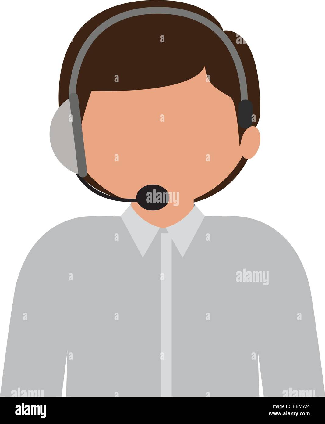 male customer service silhouette icon vector illustration Stock Vector ...