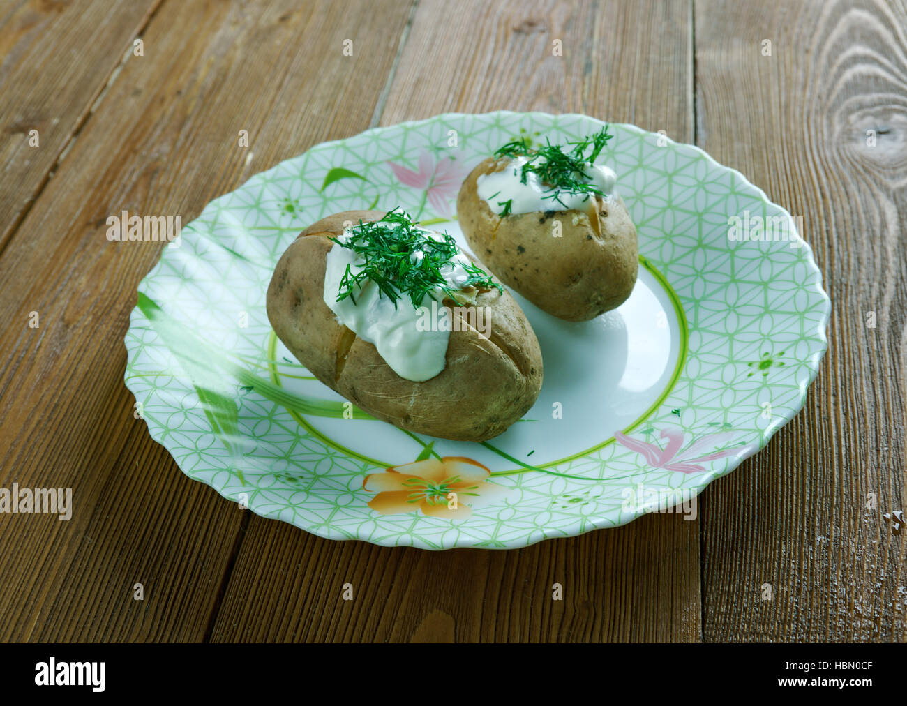 Finnish baked potatoes Stock Photo - Alamy
