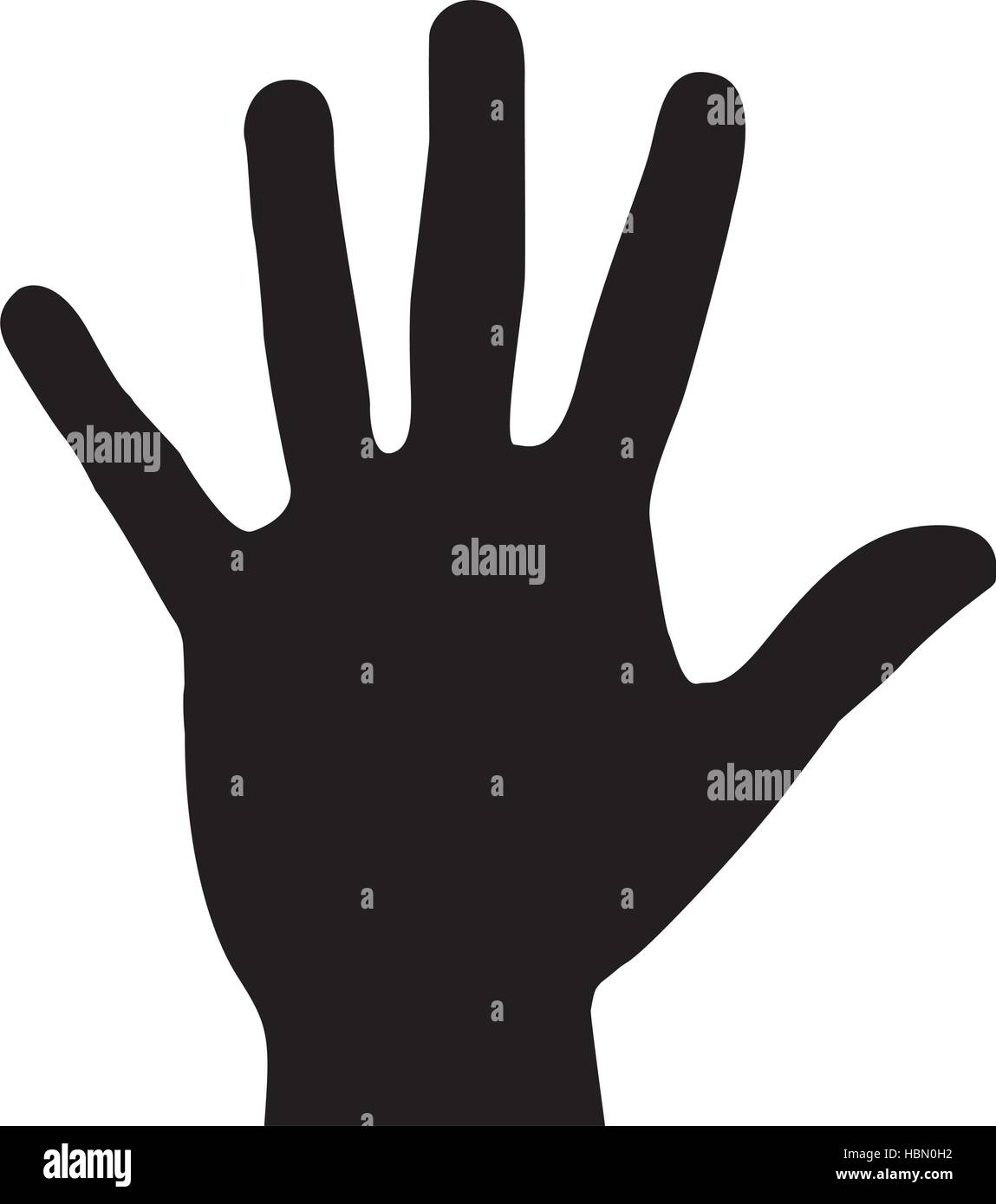 black silhouette hand open icon vector illustration Stock Vector Image ...