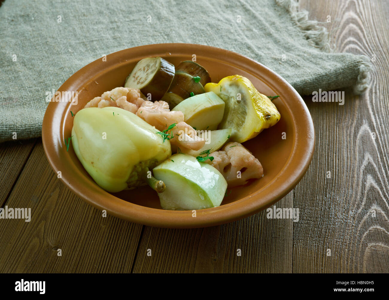 Iranian, Afghan pickled vegetables Stock Photo - Alamy