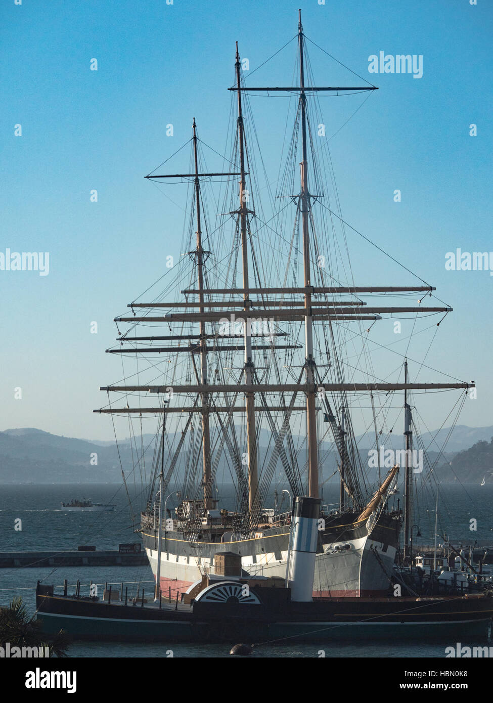 Tall ship Balcutha and steam tug Eppleton Hall in the San Francisco ...