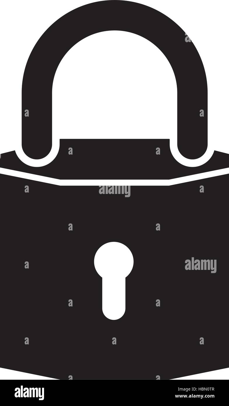 padlock with black body and shackle vector illustration Stock Vector ...