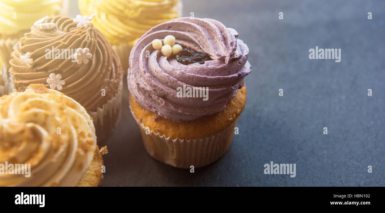 Cupcakes desert cream Stock Photo - Alamy