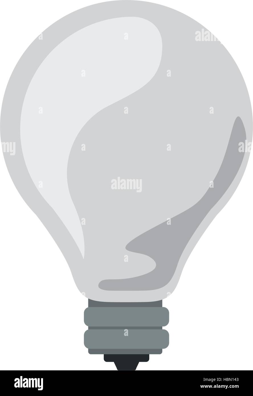 silhouette light bulb off icon vector illustration Stock Vector Image ...
