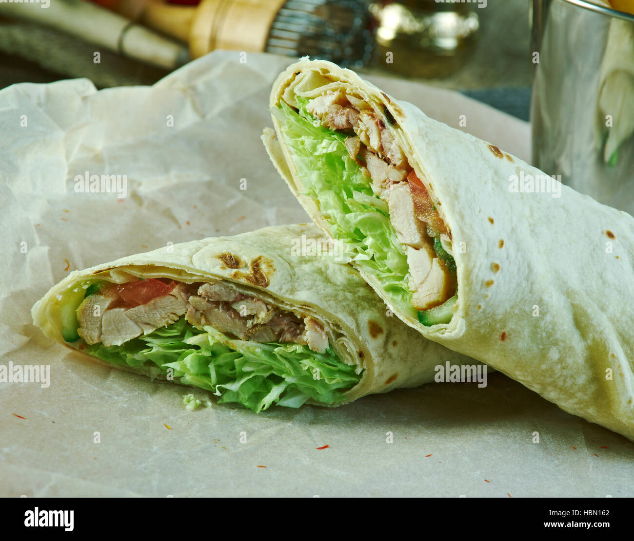 Chicken shawarma hi-res stock photography and images - Alamy