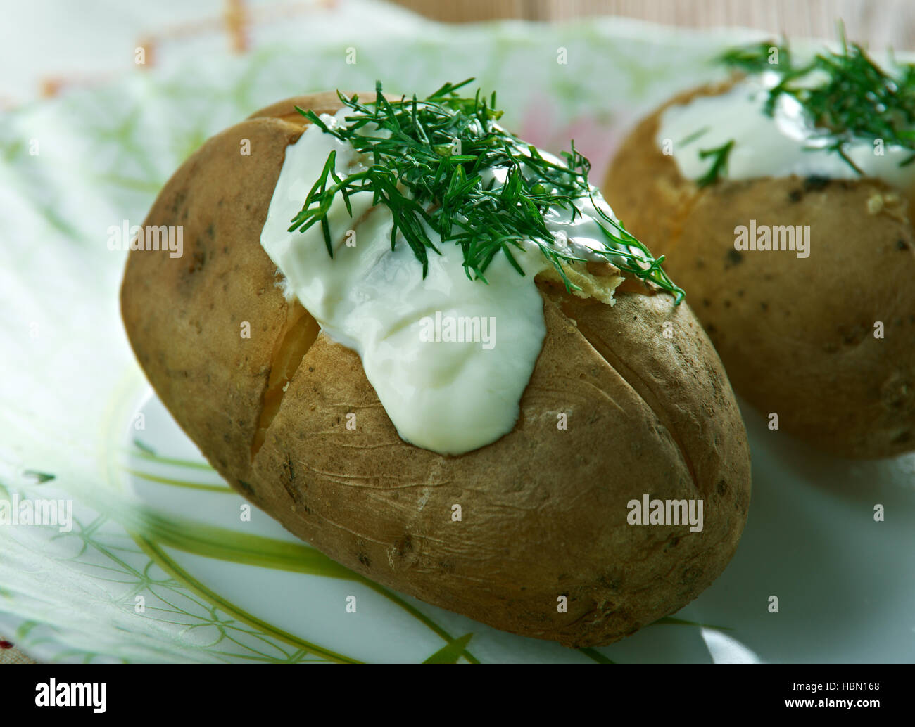 Finnish baked potatoes Stock Photo - Alamy