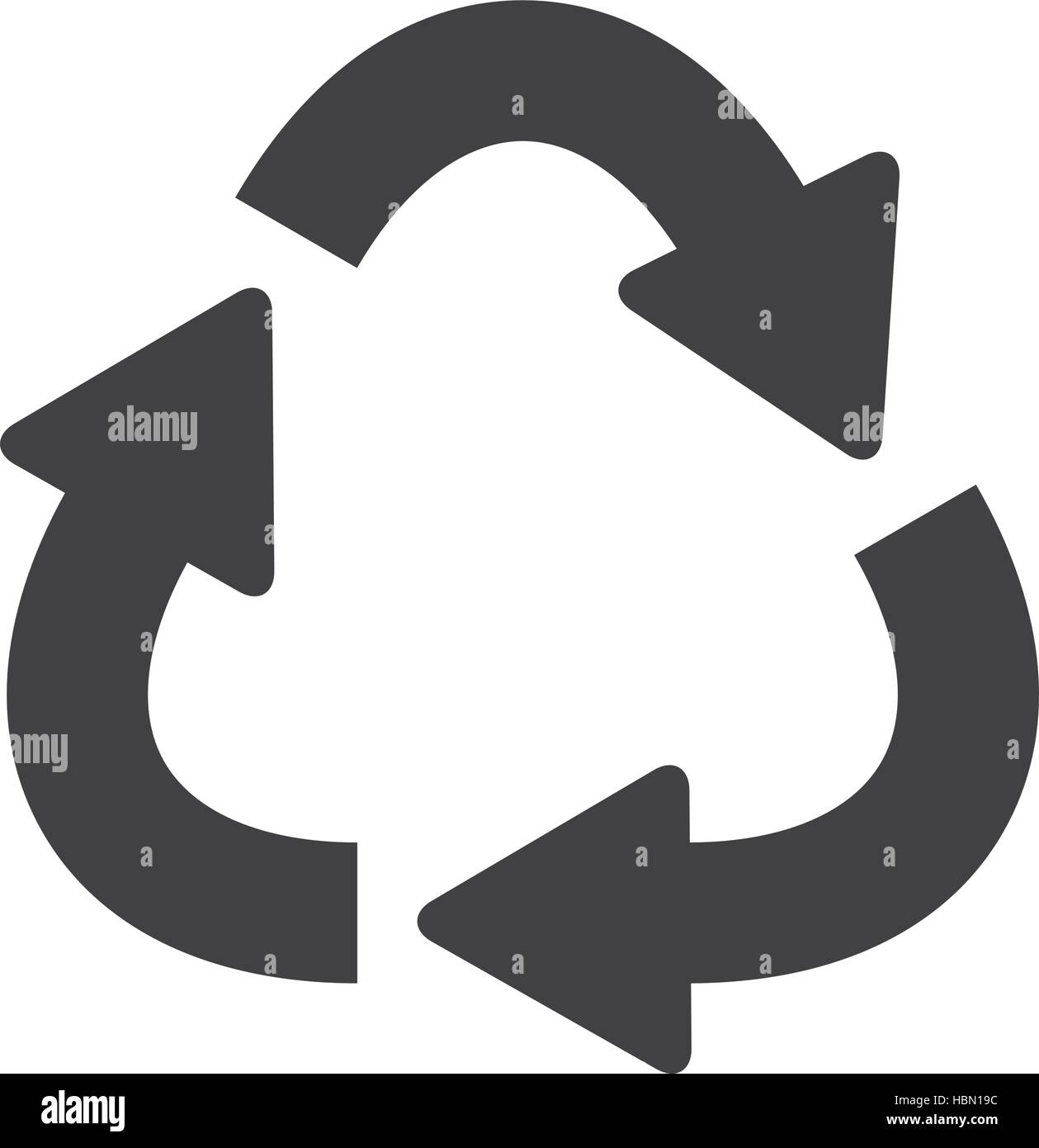 silhouette oval recycling symbol shape with arrows . Vector ...