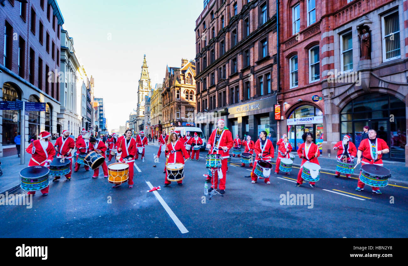 Katumba drummers at the 2016 Santa Dash in Liverpool which broke the ...