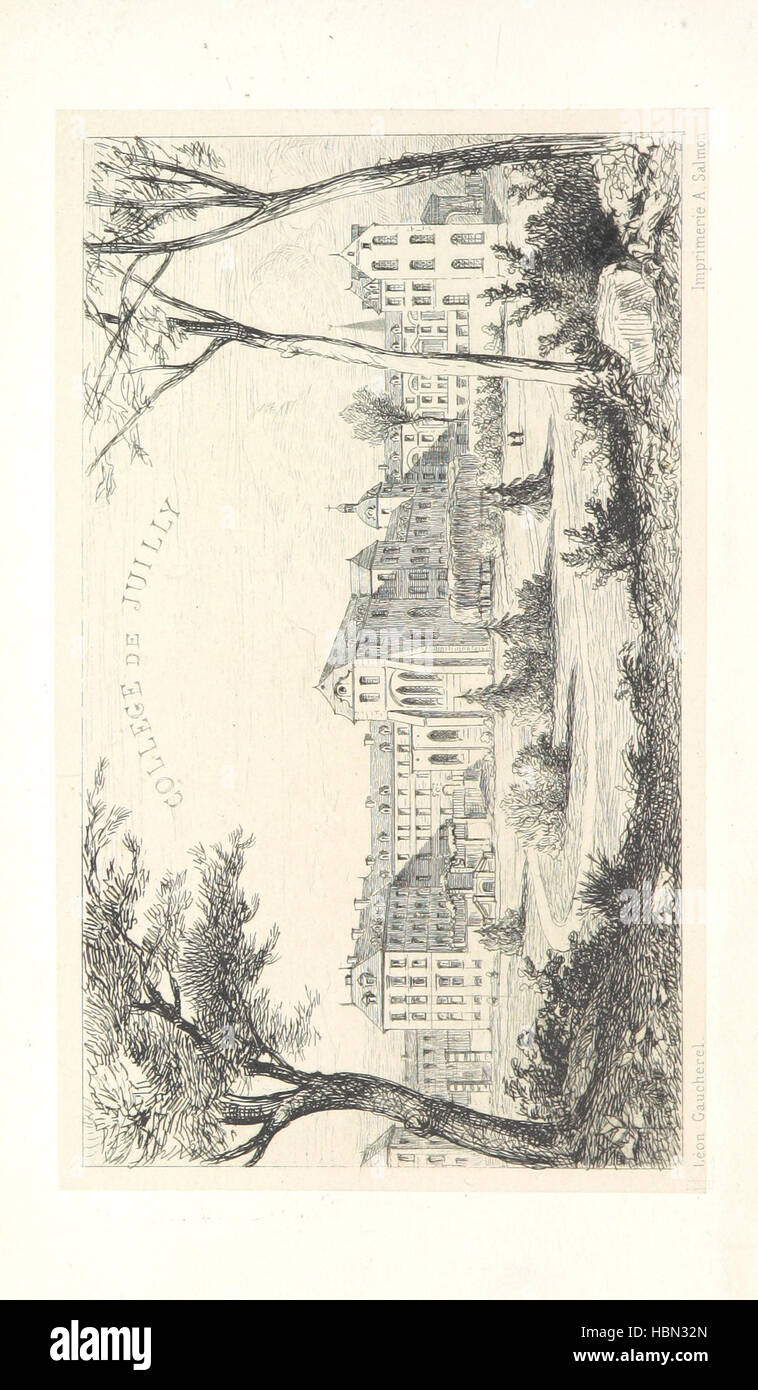 Illustration showing the history of the Abbey and College of Juilly ...