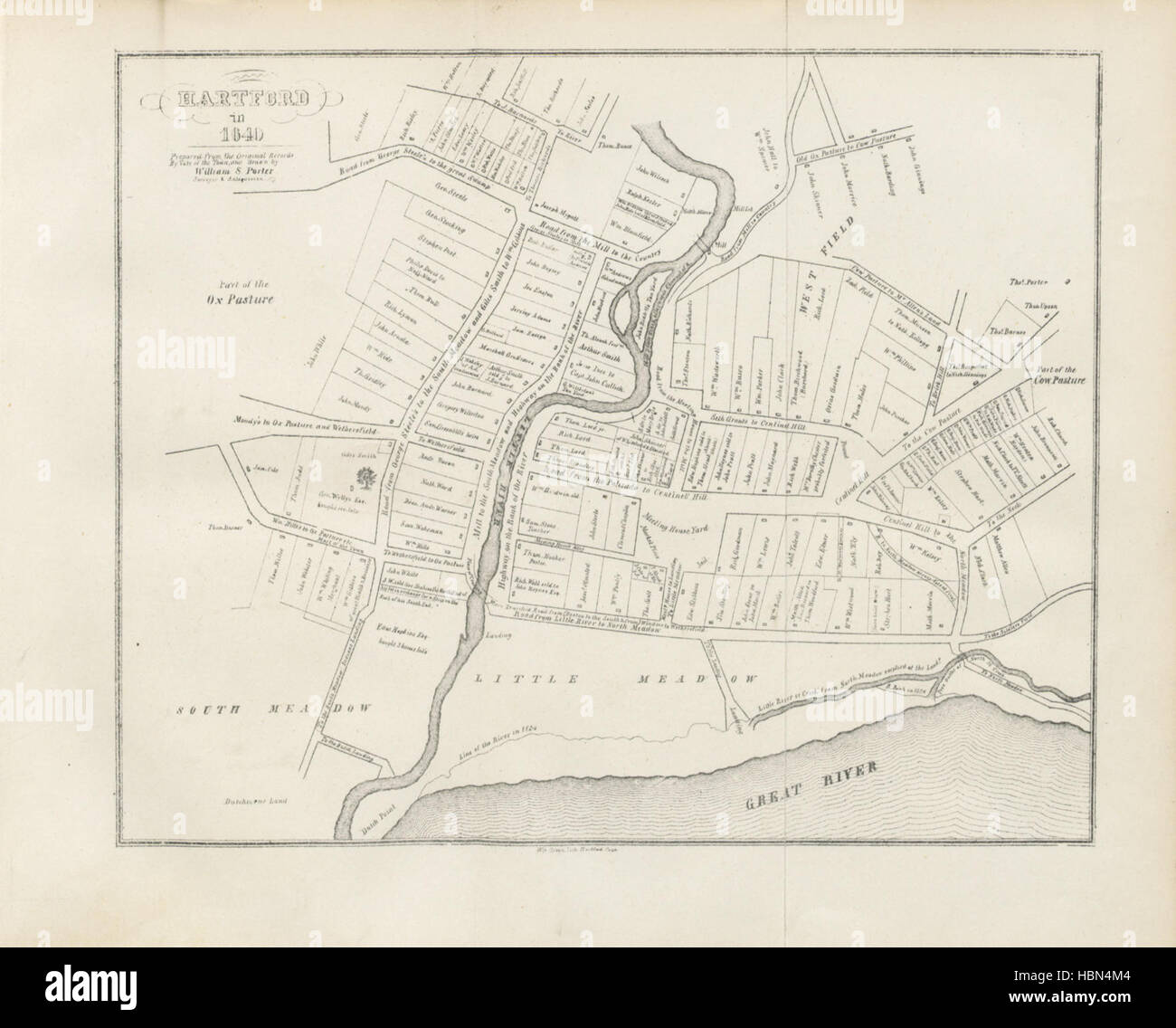 Old hartford map hi-res stock photography and images - Alamy