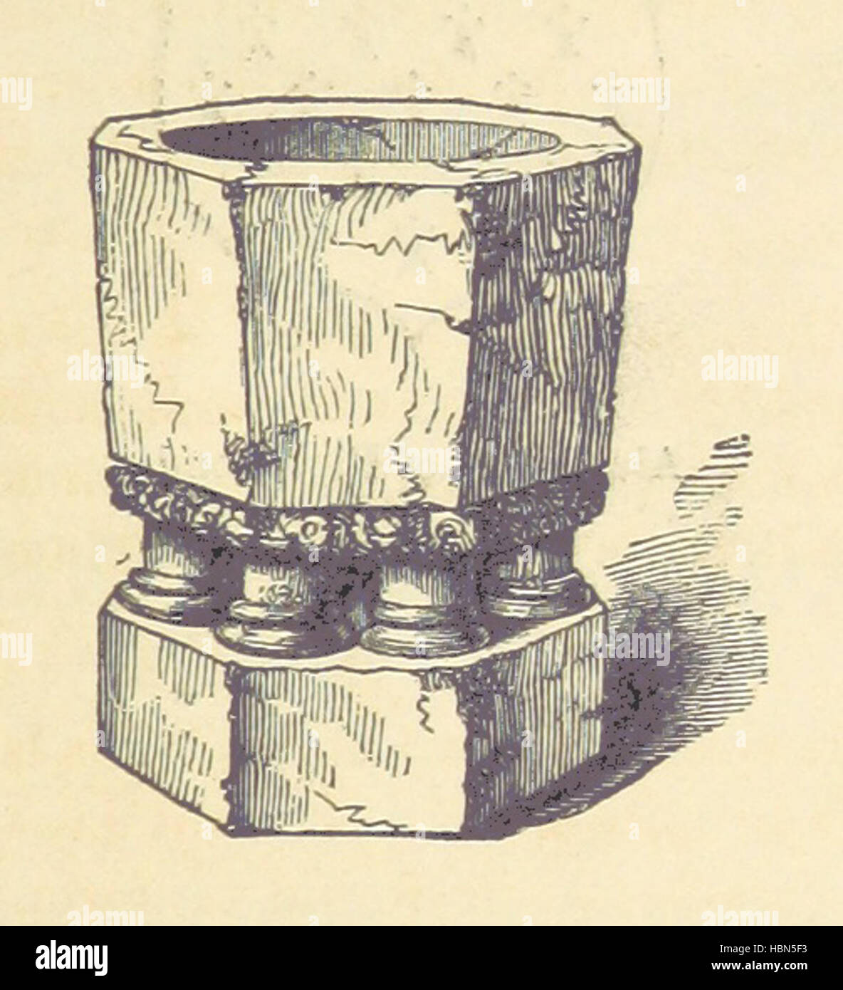 Illustrations and maps depicting historical sites, settlements, streets ...
