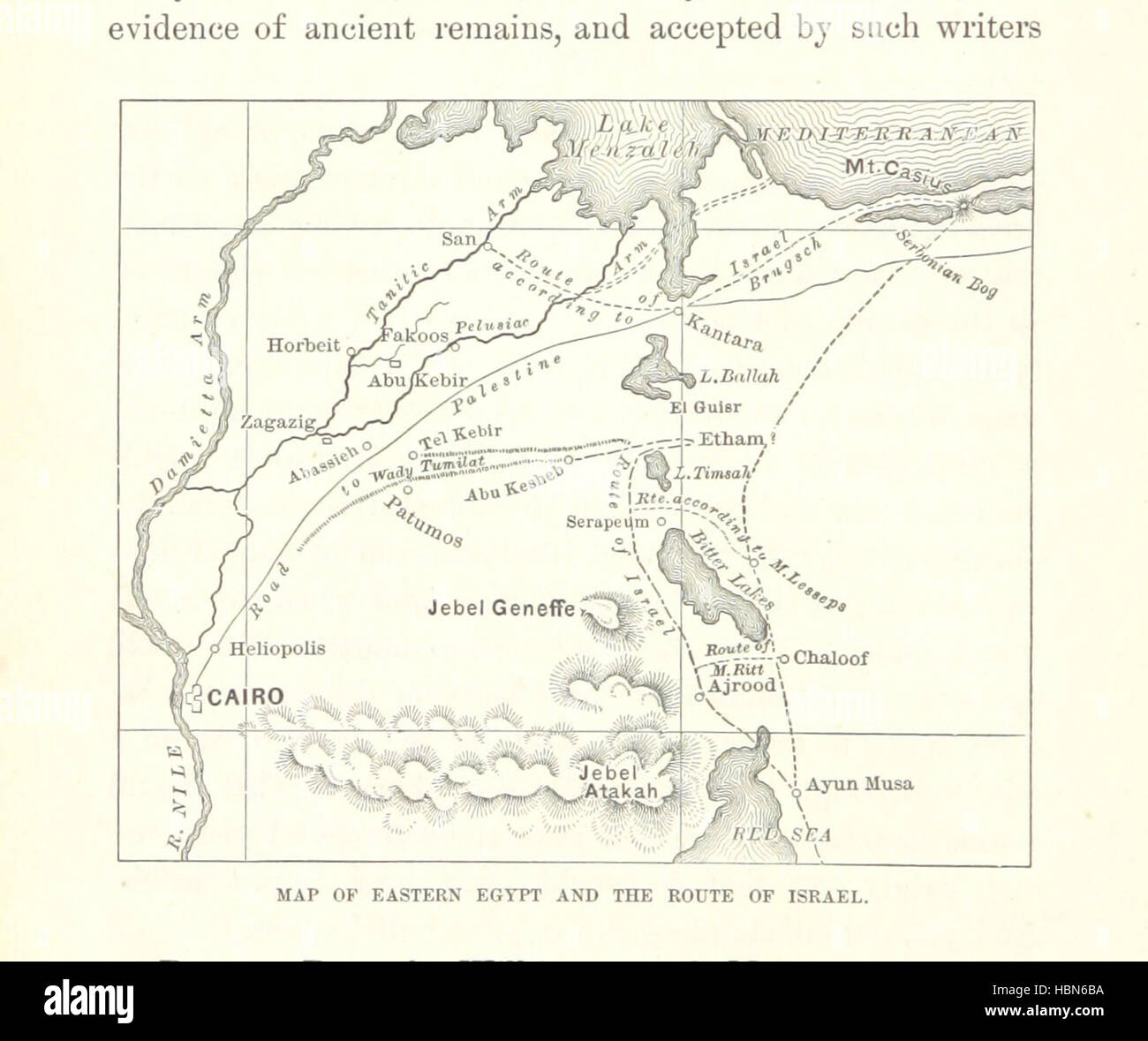 This image depicts a journey through Egypt, Sinai, the Wilderness, and ...