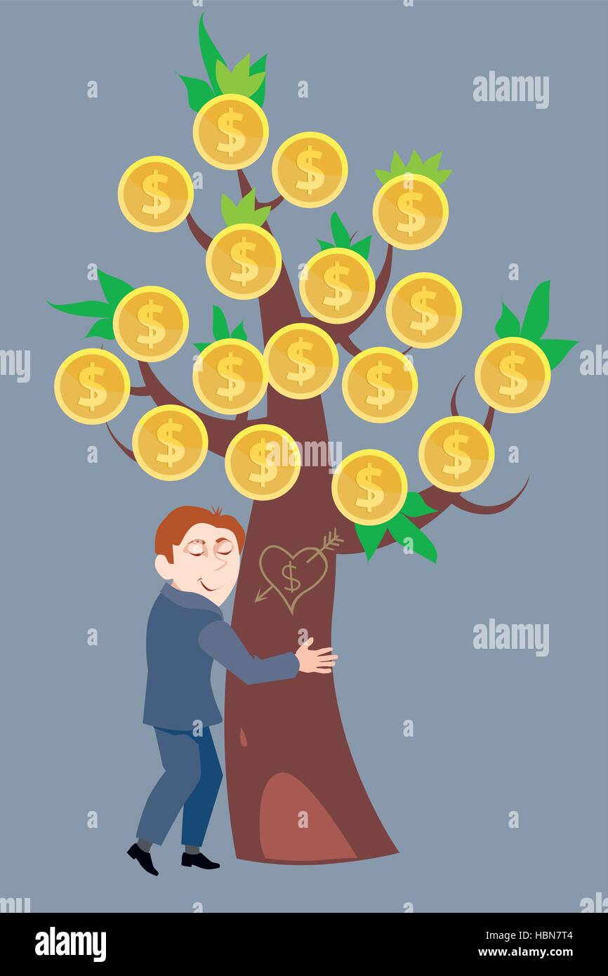 Businessman working on gold Stock Vector Images - Alamy