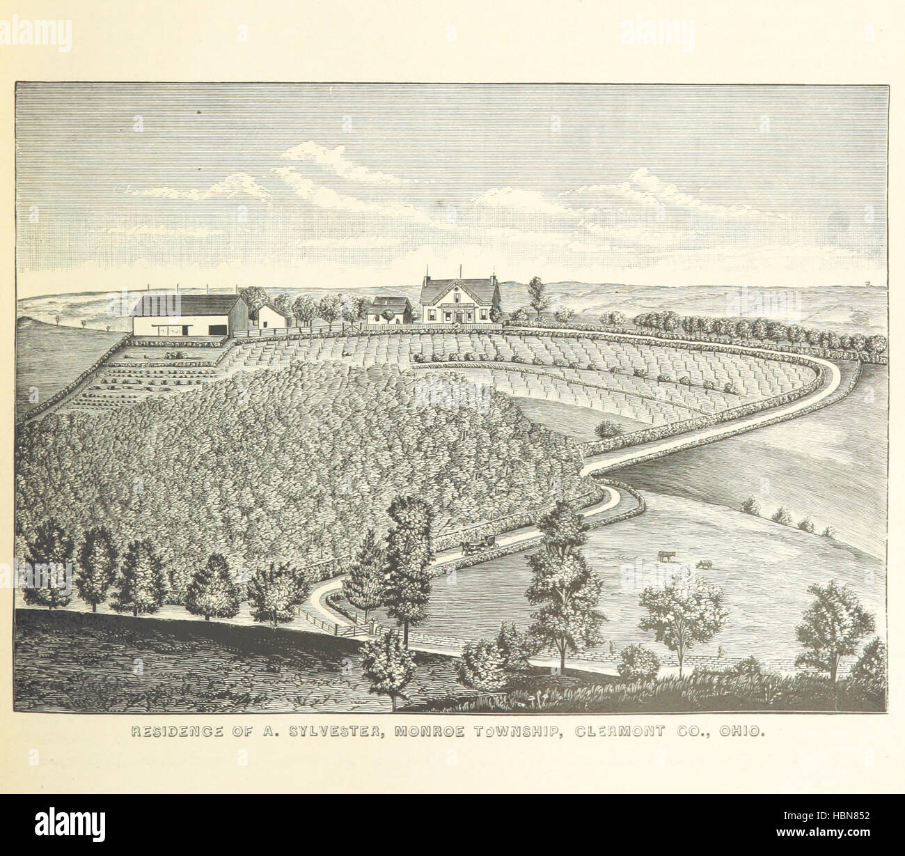 Clermont county map hi-res stock photography and images - Alamy