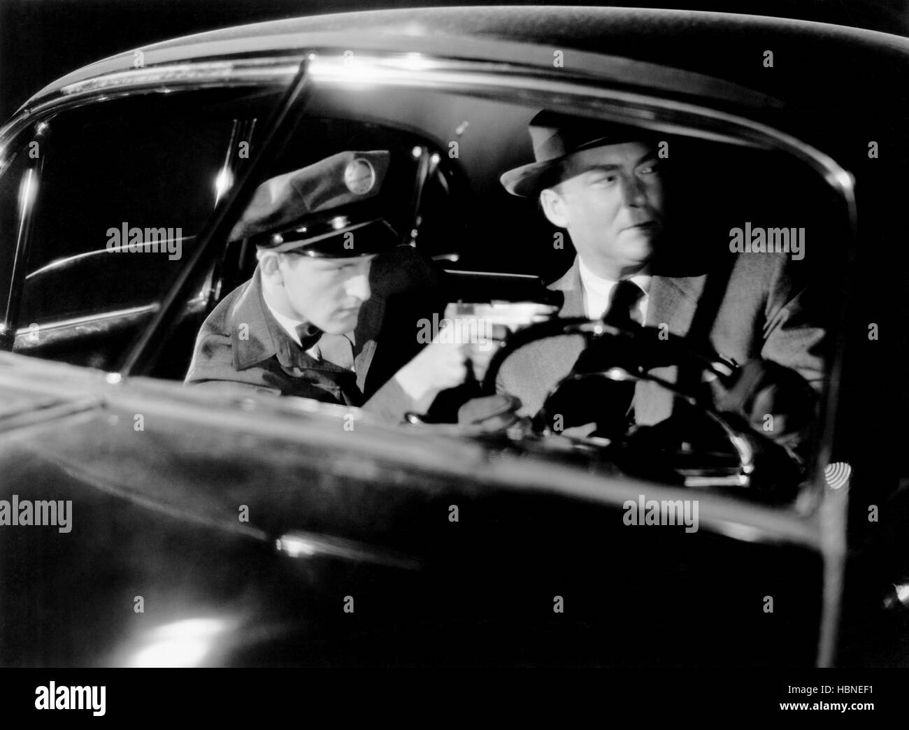 DESTINATION MURDER, from left, Richard Emory, James Flavin, 1950 Stock ...