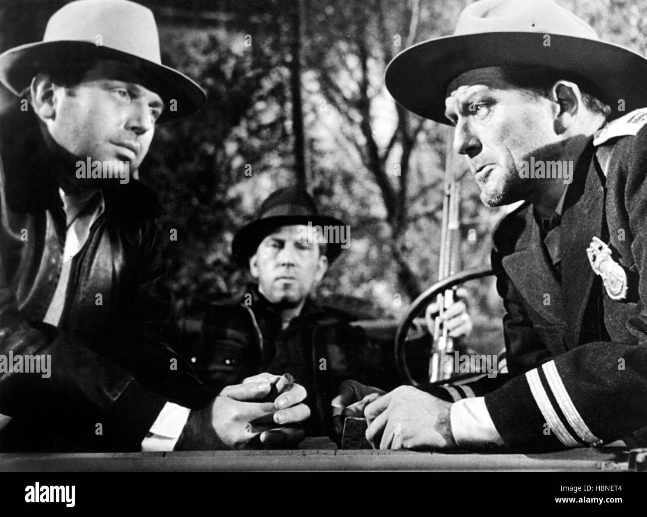 THE DEFIANT ONES, l-r: Theodore Bikel, Whit Bissell, Charles McGraw ...